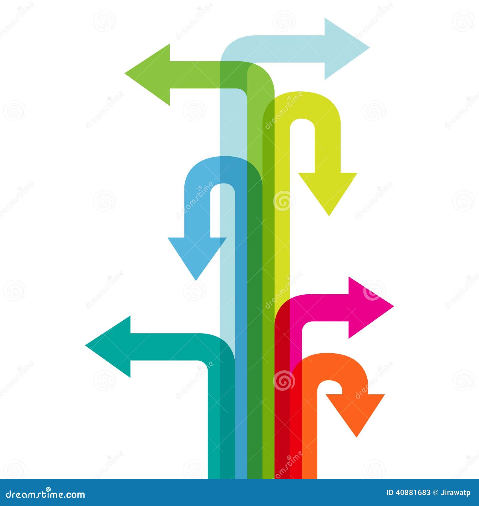 Many Colorful Arrow Direction. Stock Vector - Illustration of pink ...