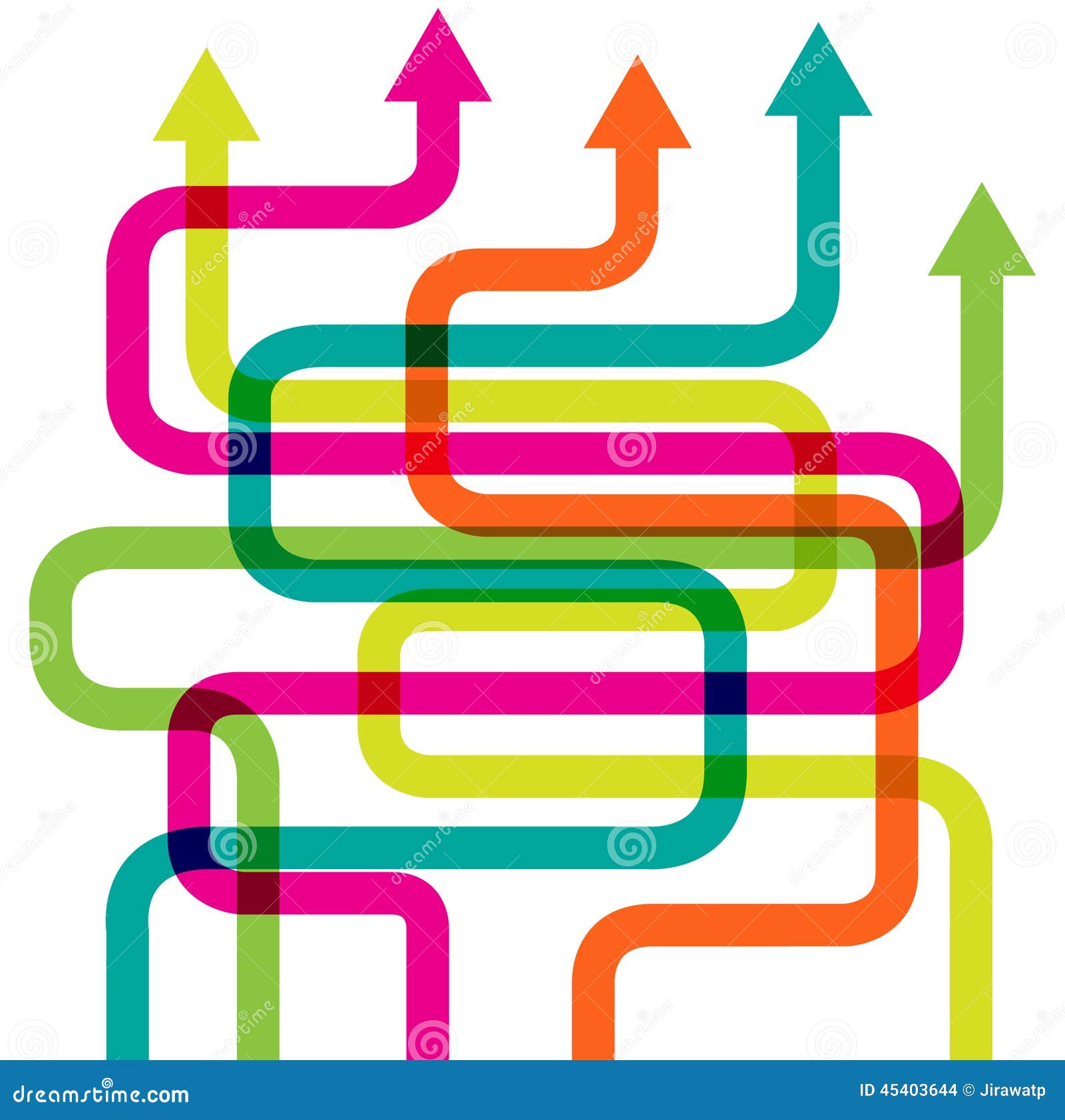 Many Colorful Arrow Direction. Stock Vector - Image: 45403644