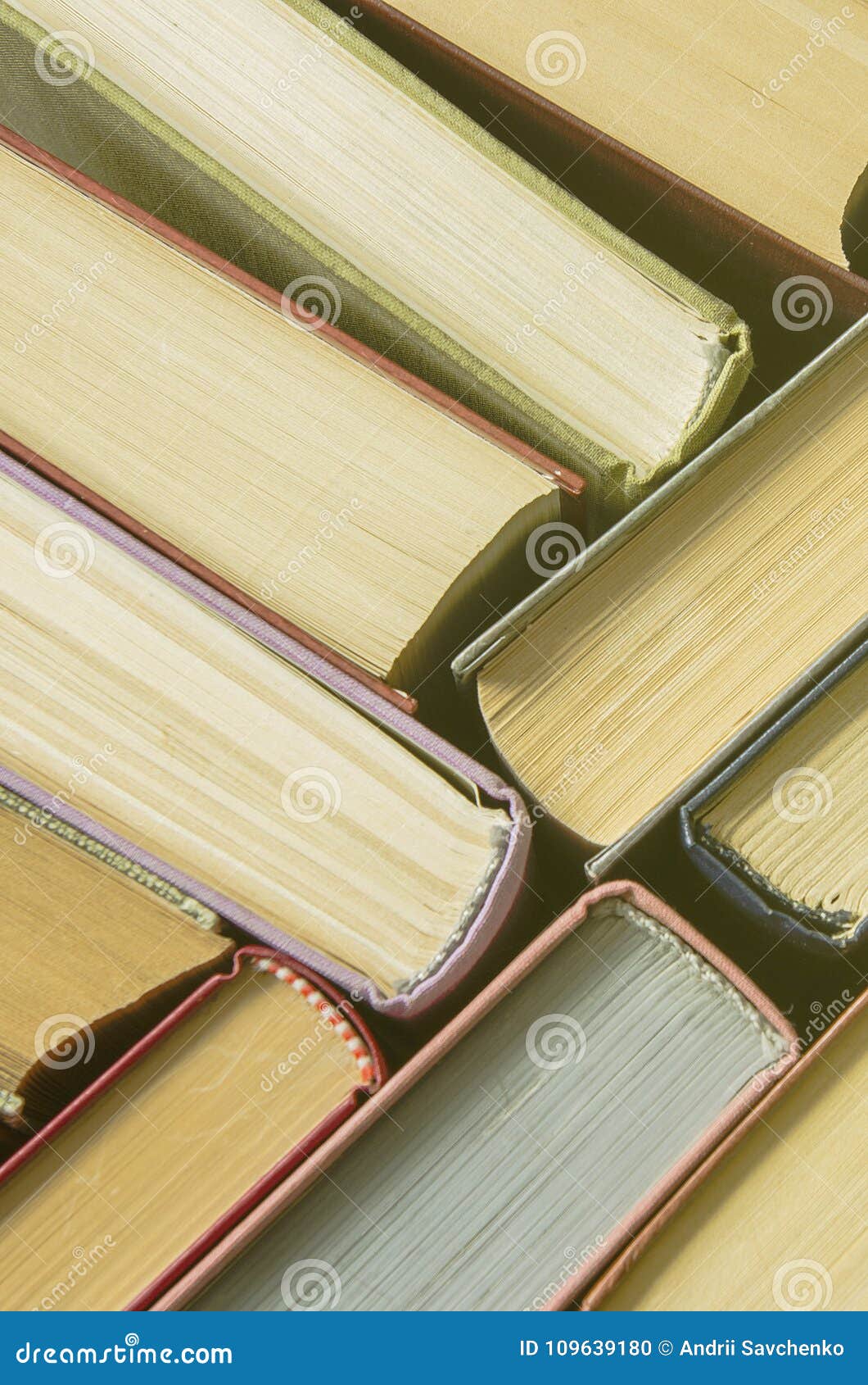 Many Colorful Books, Top View Stock Photo - Image of literature, object ...