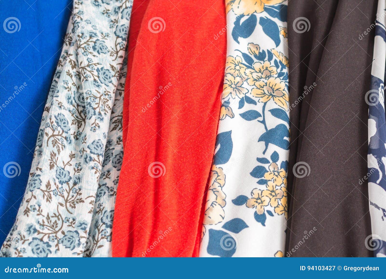 Many Colorful Fabric Cloth Textures with Patterns Stock Image - Image ...