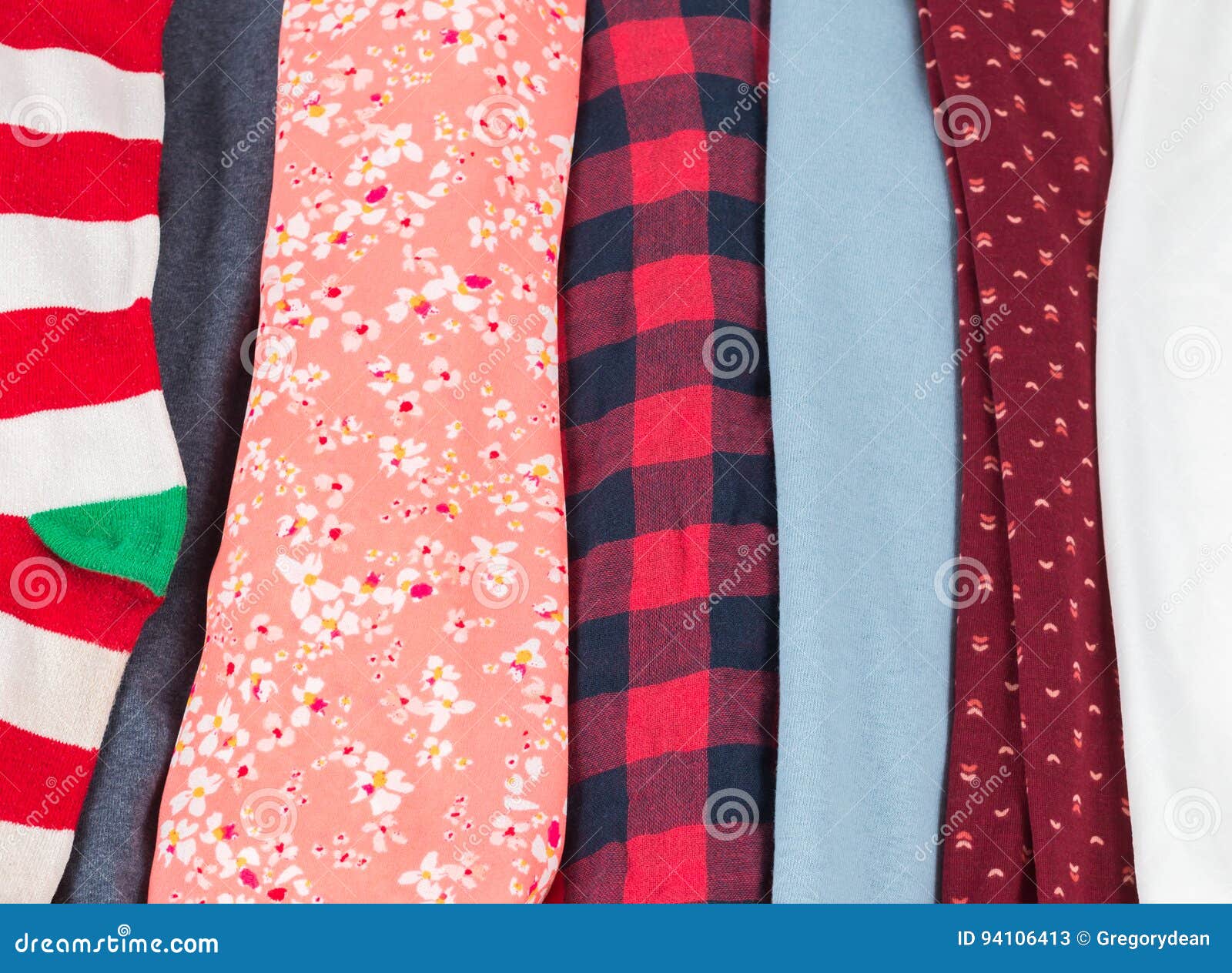 Many Colorful Fabric Cloth Textures with Patterns Stock Image - Image ...