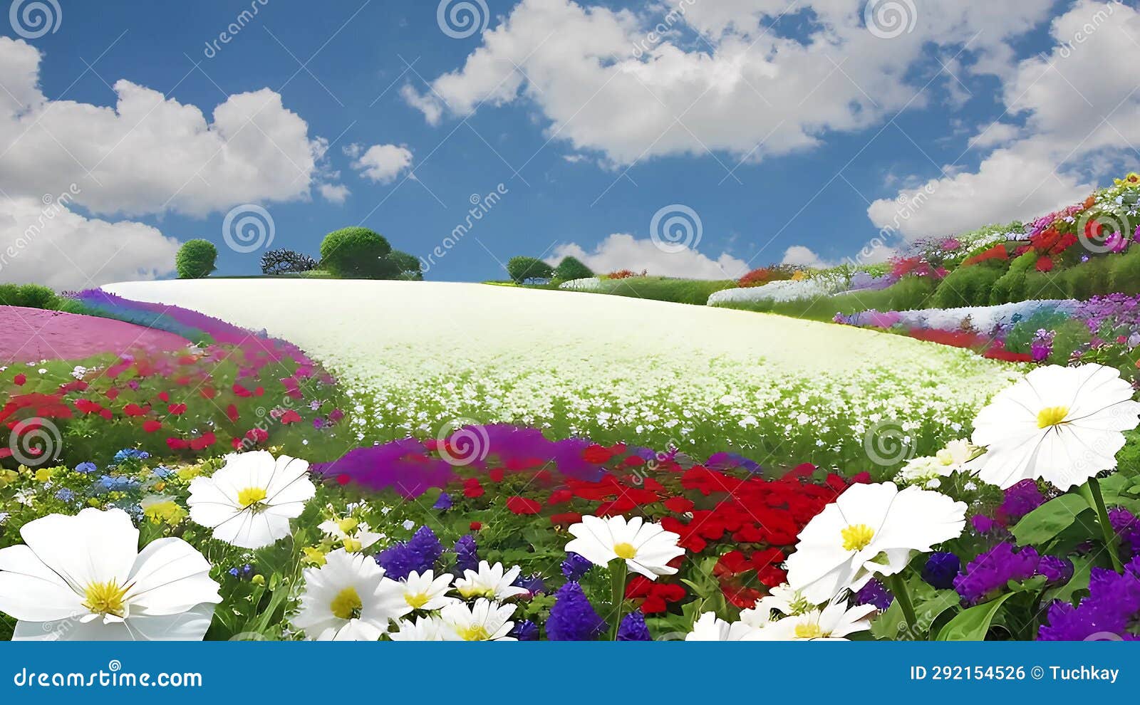 Many Colorful Flower Fields is a Beautiful Nature. Stock Footage ...
