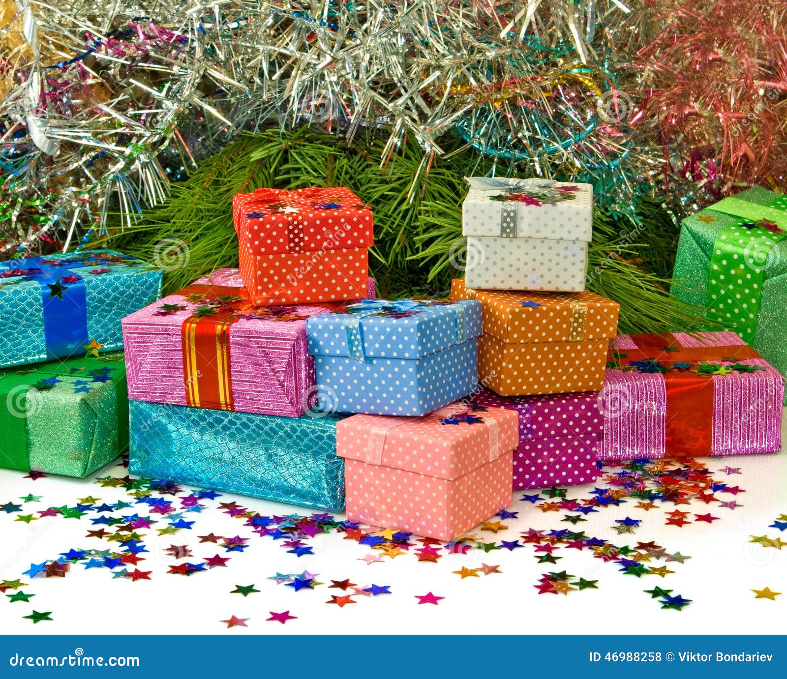 Many colorful gift boxes stock photo. Image of holiday - 46988258