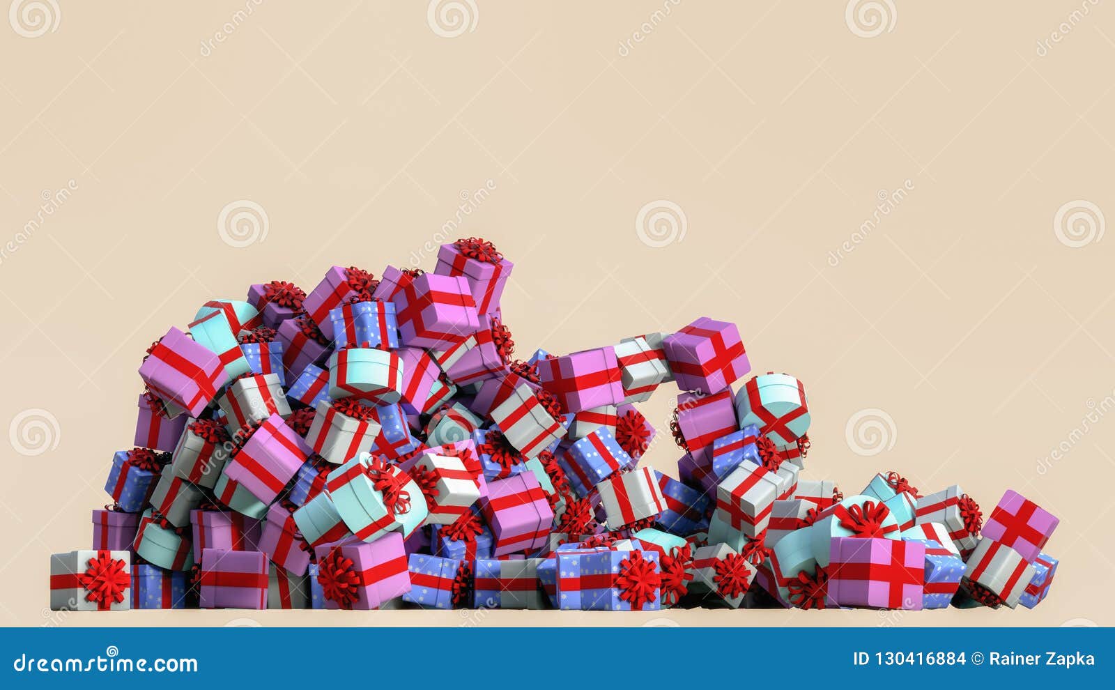 Many Colorful Gift Boxes on a Pile Stock Illustration - Illustration of ...