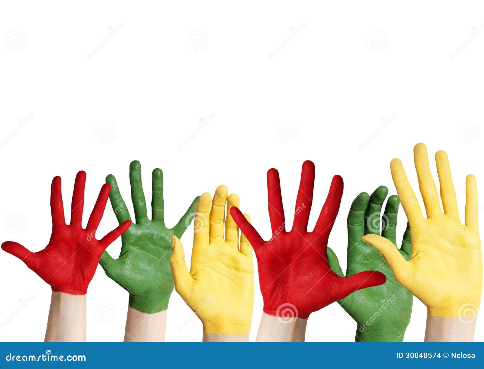 Many colorful hands stock photo. Image of isolated, easiness - 30040574