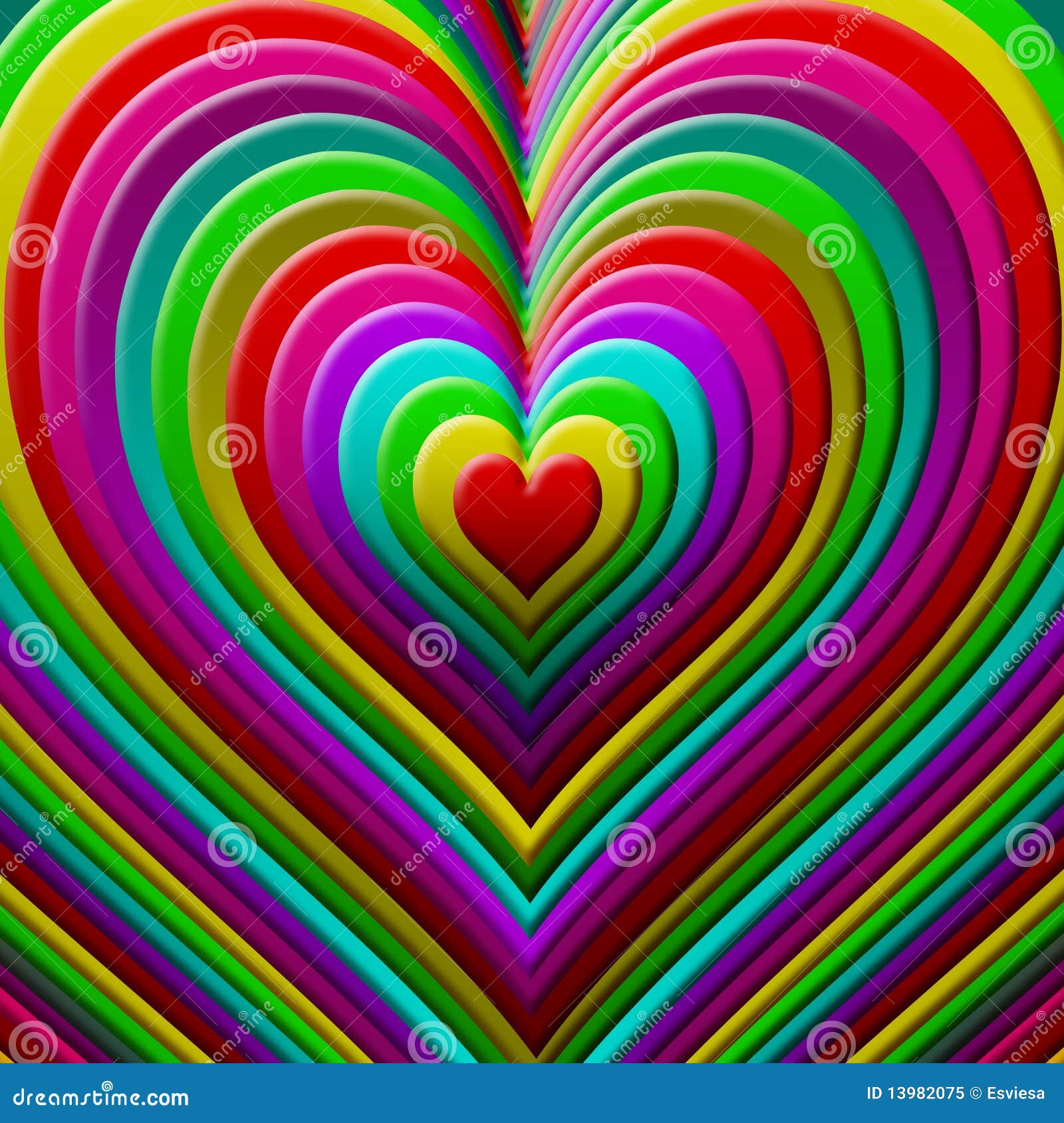 Many colorful heart shape stock illustration. Illustration of shape ...