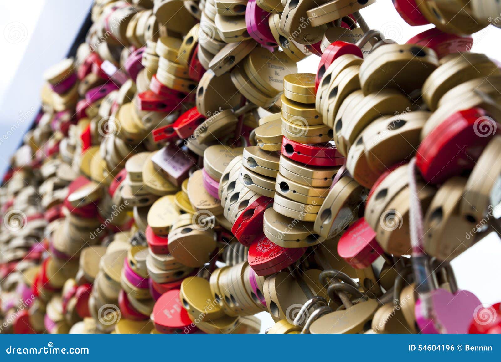Many colorful locks stock photo. Image of japanese, visit - 54604196