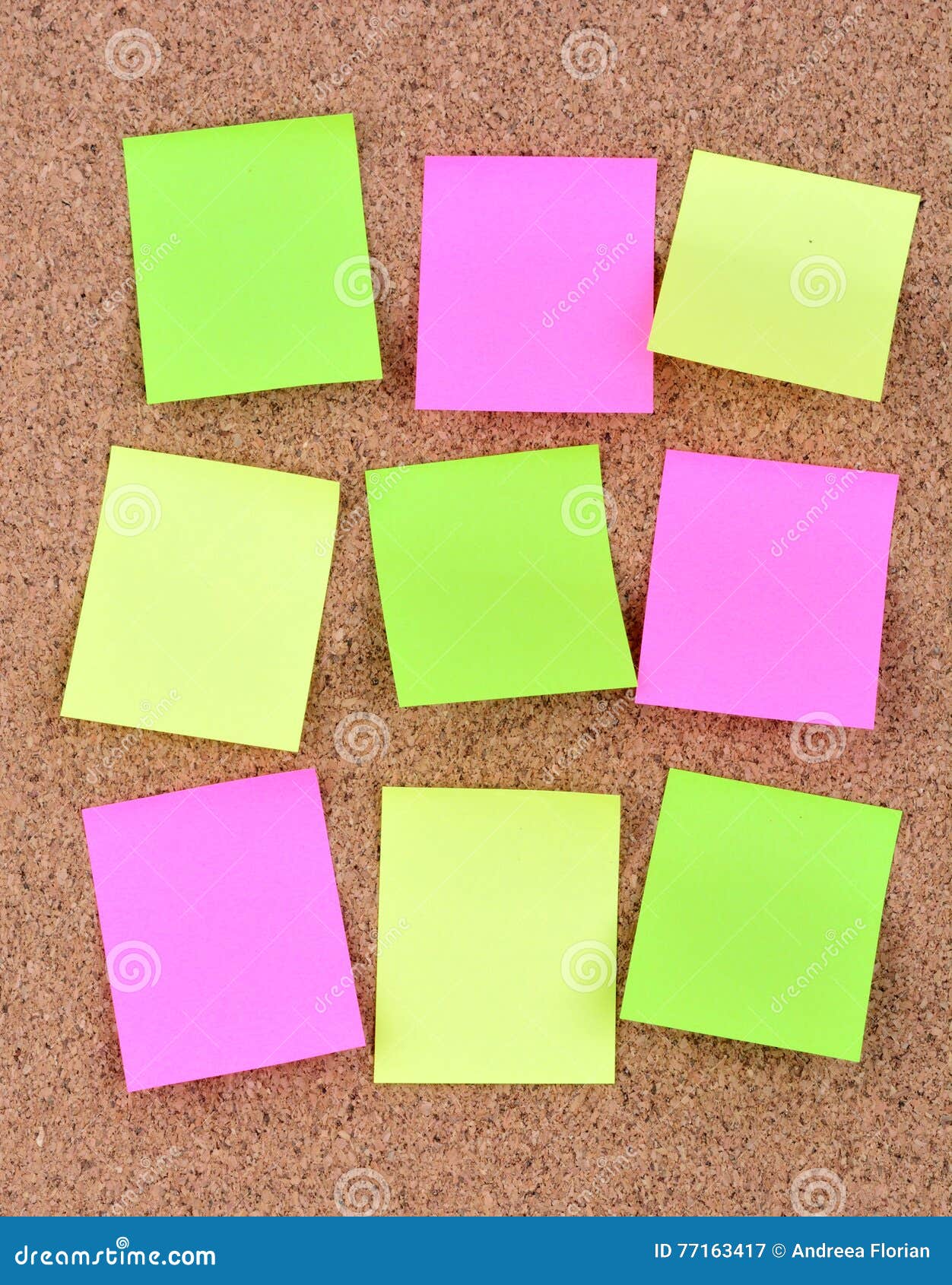 Many Colorful Notes on Cork Stock Image - Image of remind, office: 77163417