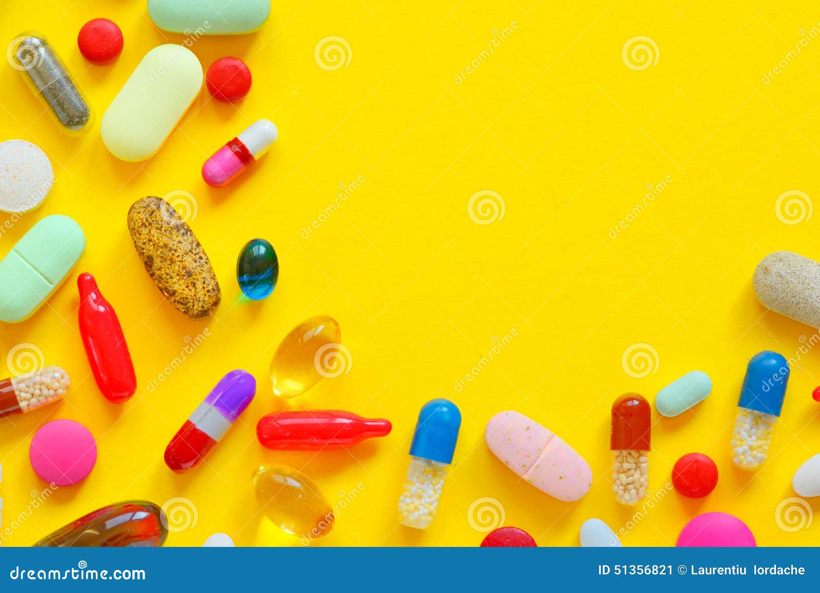 Many Colorful Pills Isolated Stock Image - Image of background, herbal ...