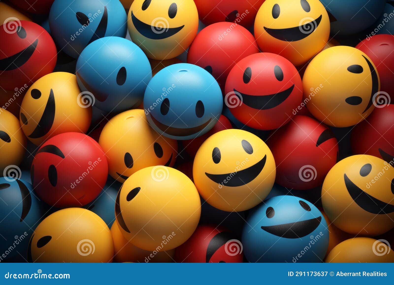 Many Colorful Smiley Faces are Arranged in a Pile Stock Image - Image ...