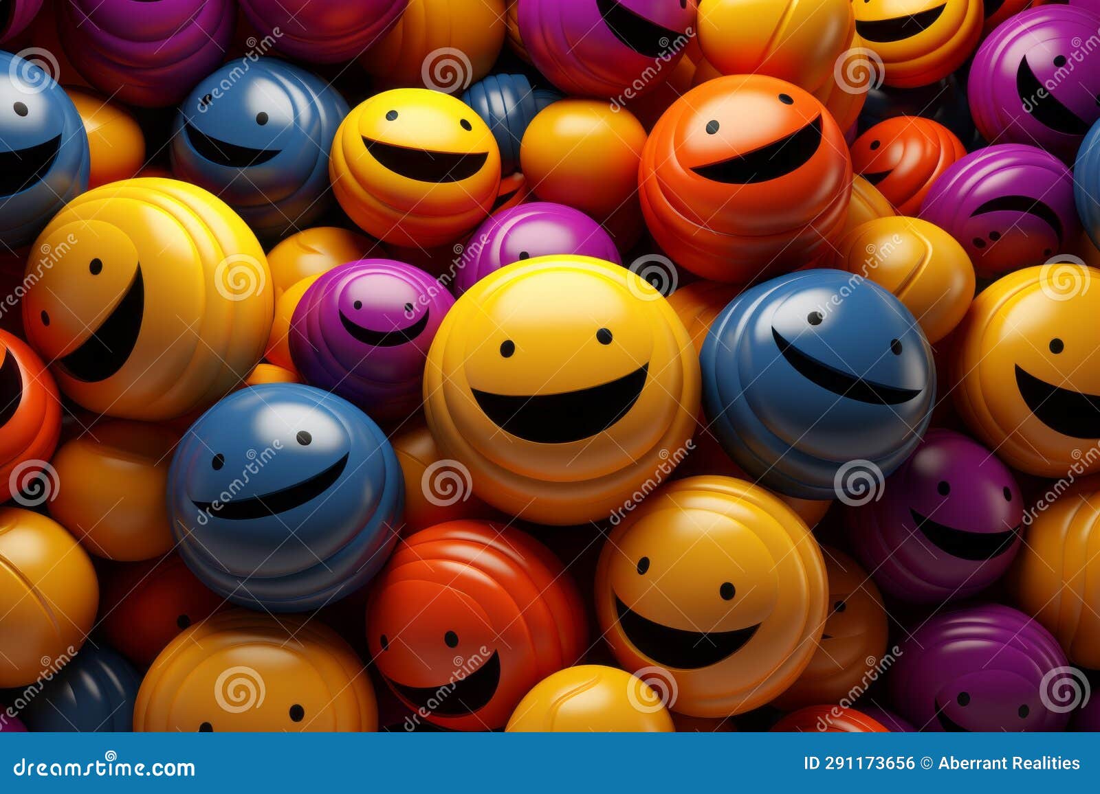Many Colorful Smiley Faces are Arranged Together Stock Photo - Image of ...