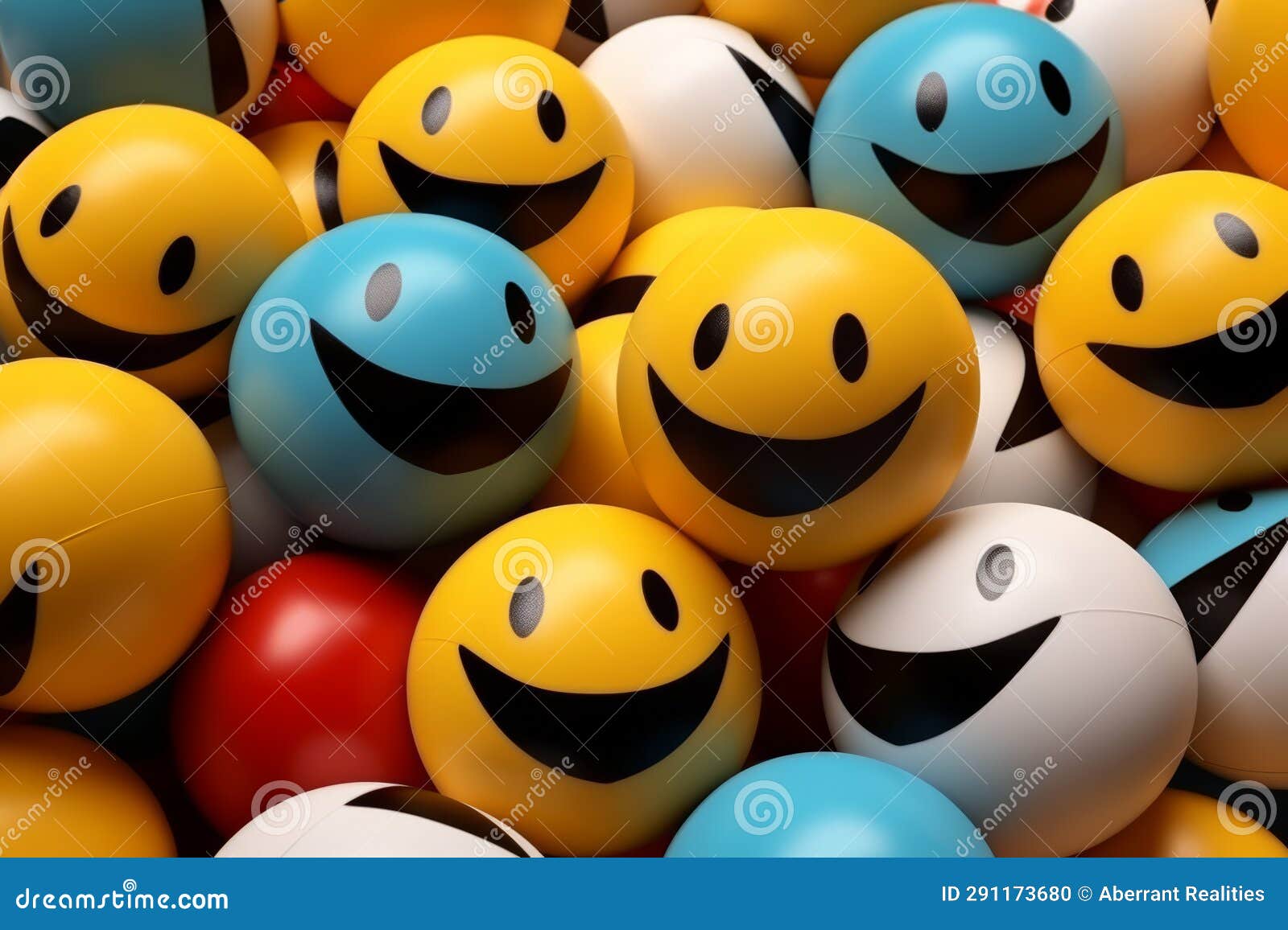 Many Colorful Smiley Faces are Arranged Together Stock Photo - Image of ...