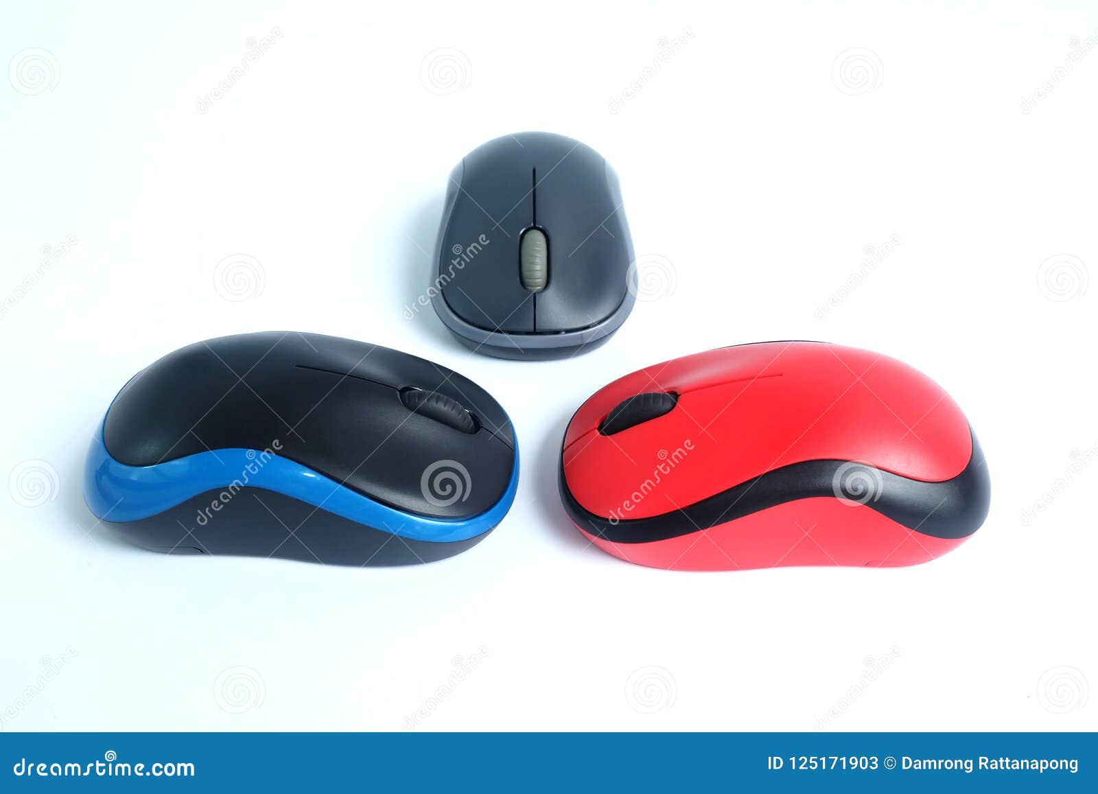 Many Colorful Wireless Mouse Isolated on White Stock Image - Image of ...