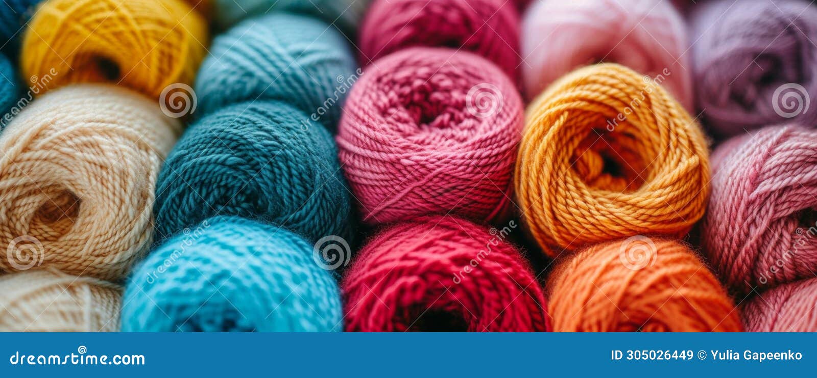 Many Colors of Colorful Yarn are Shown Stock Image - Image of fabric ...