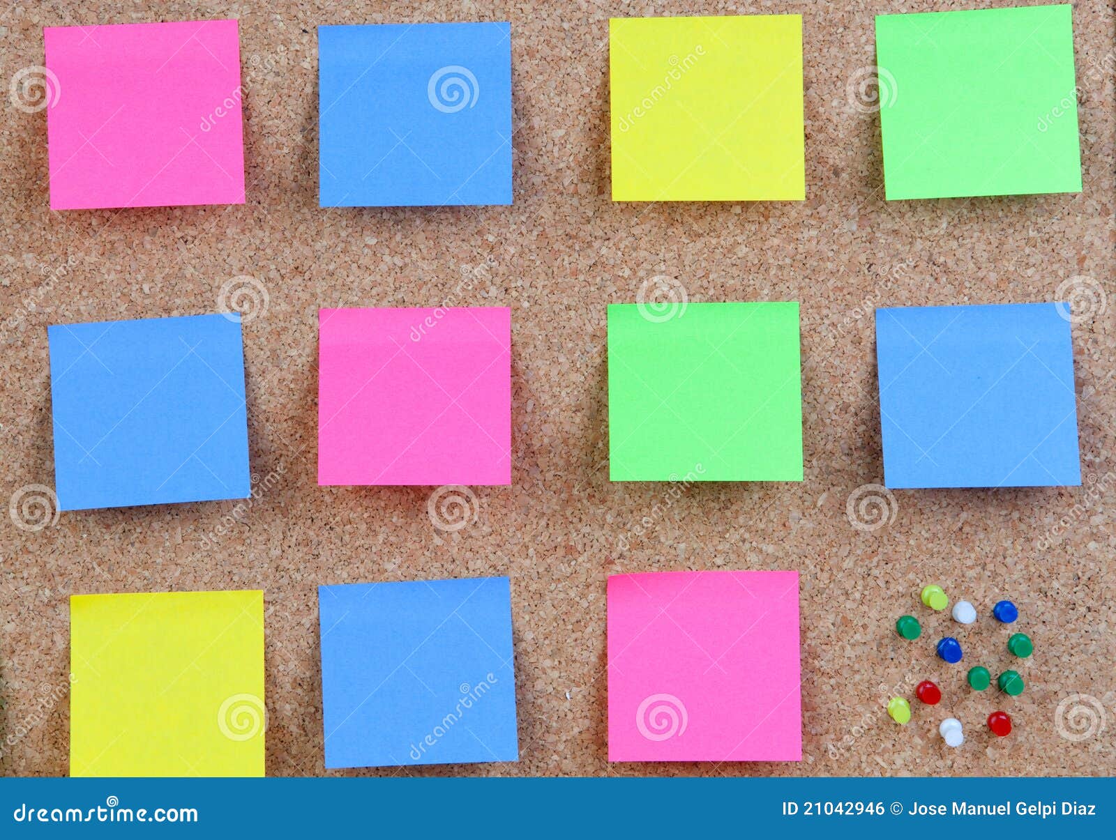 Many colour post-it stock photo. Image of board, notepaper - 21042946