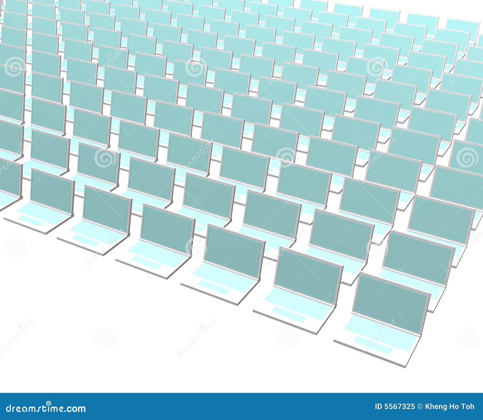 Many Computer Notebooks stock illustration. Illustration of internet ...