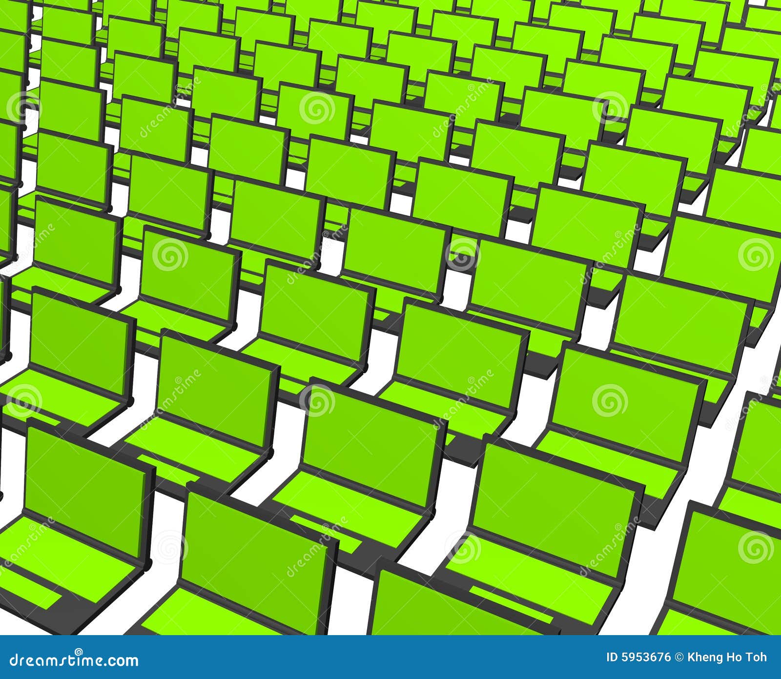 Many Computer Notebooks stock illustration. Illustration of device ...