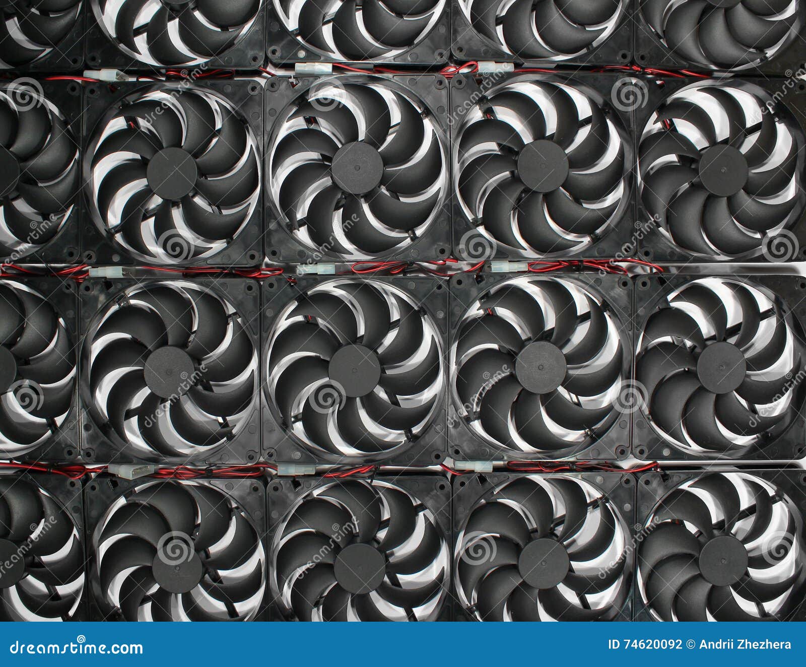 Many Computer Plastic Cooler Fans Stock Photo - Image of round, black ...