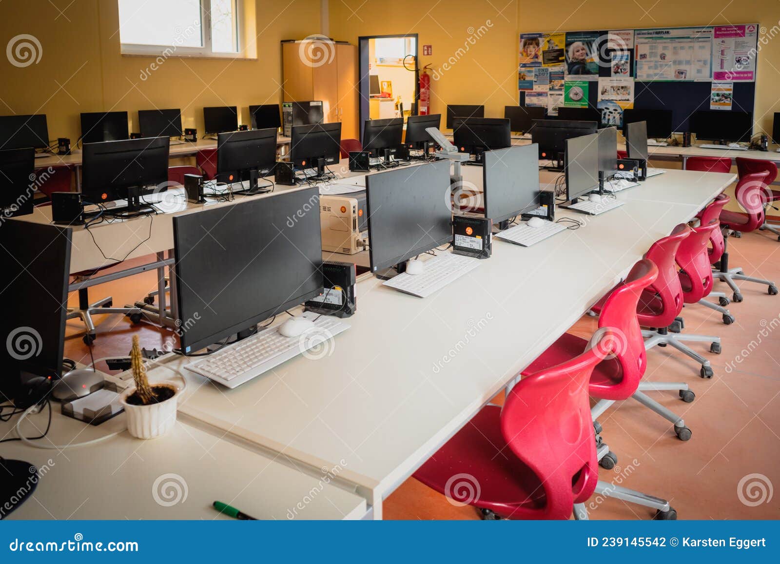 Many Computers are in a Computer Cabinet in a School Editorial ...
