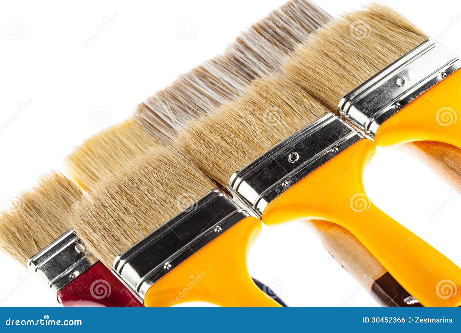 Many Construction Paintbrushes Stock Photo - Image of color, background ...