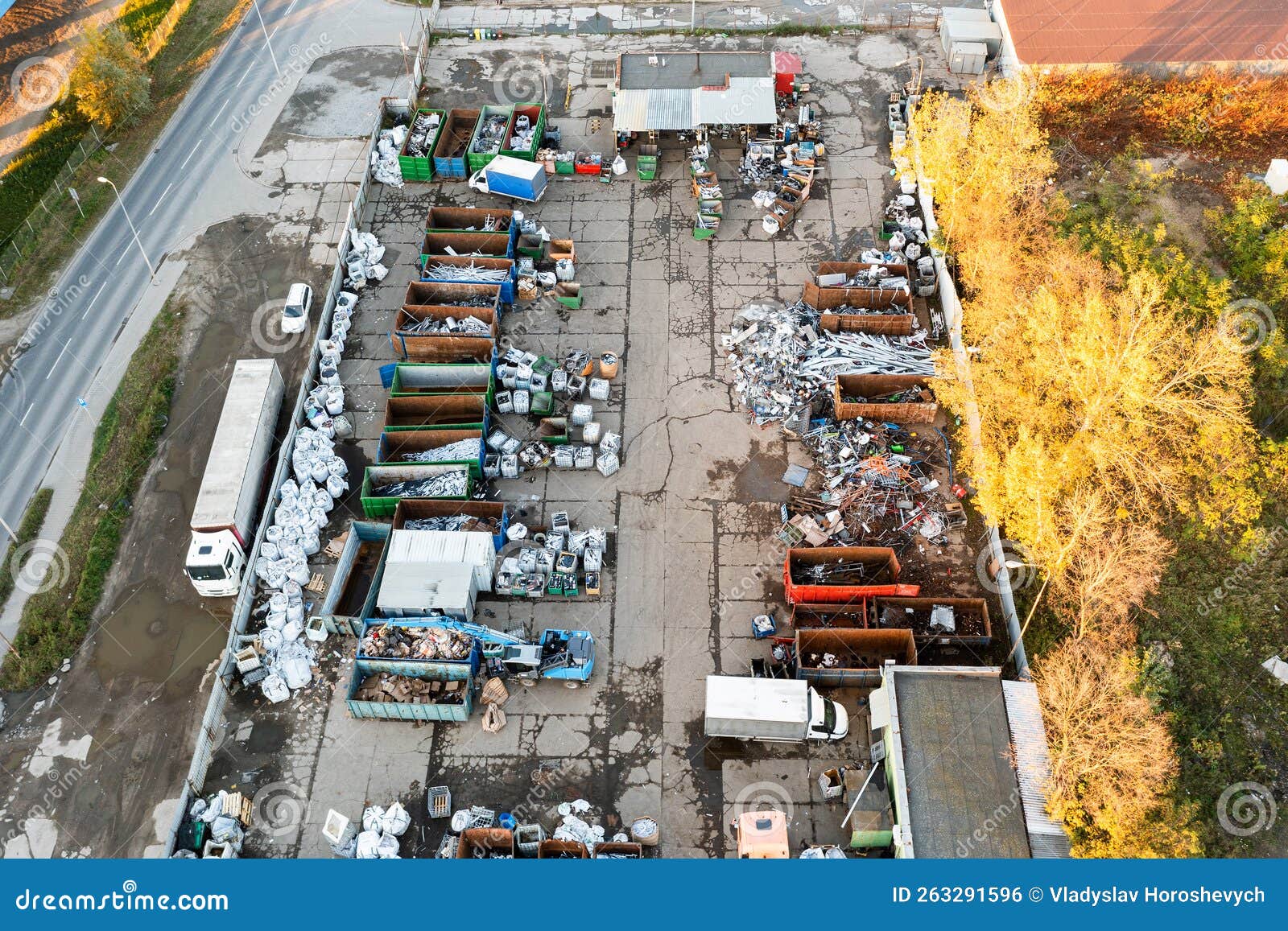 Many Containers for Sorting and Further Processing of Scrap Metal ...