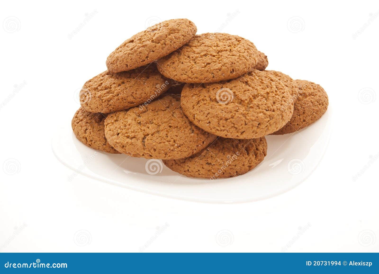 Many Cookies on a White Dish Stock Photo - Image of group, craft: 20731994