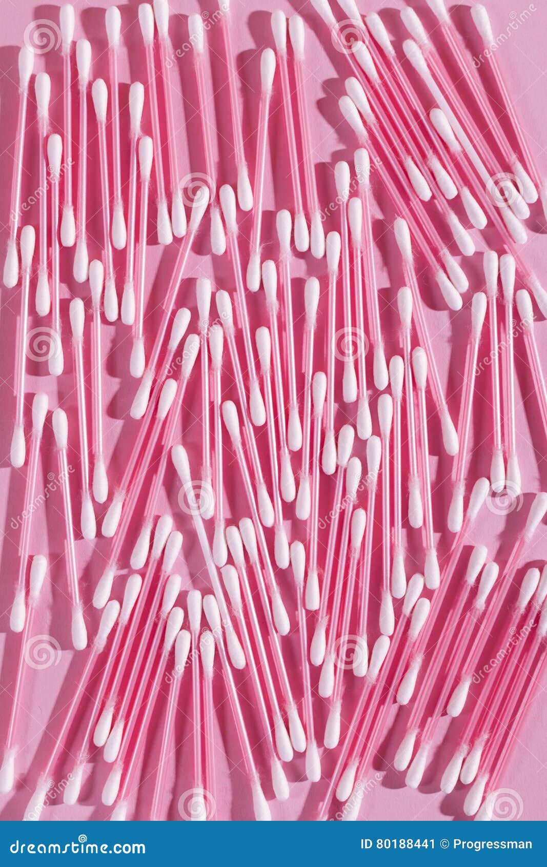 Many Cotton Swabs on a Pink Background Stock Image - Image of accessory ...