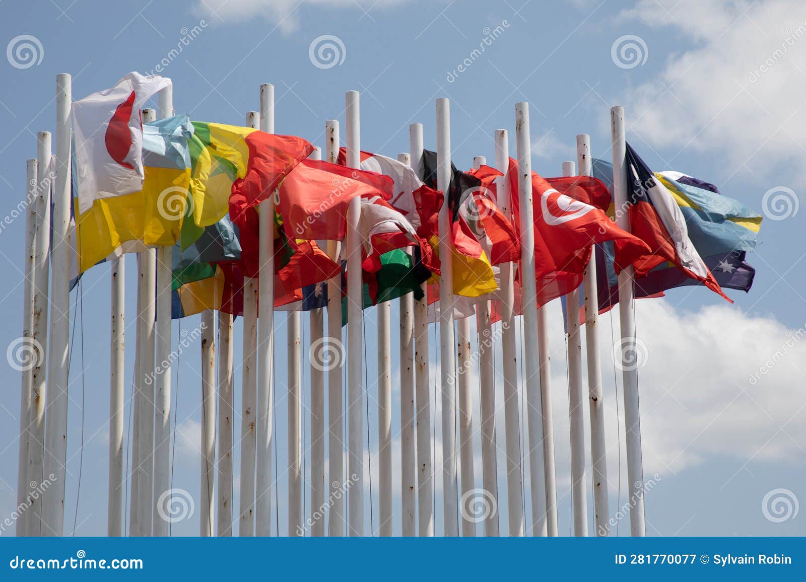 Many country flags stock image. Image of night, business - 281770077