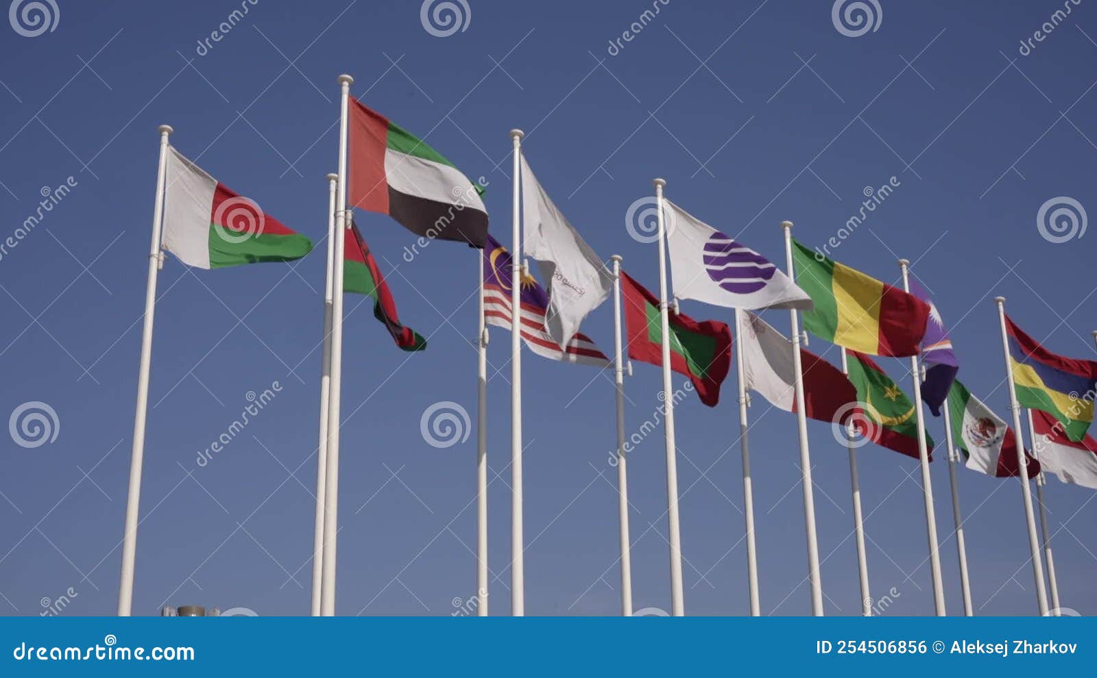 Many country flags stock footage. Video of world, america - 254506856