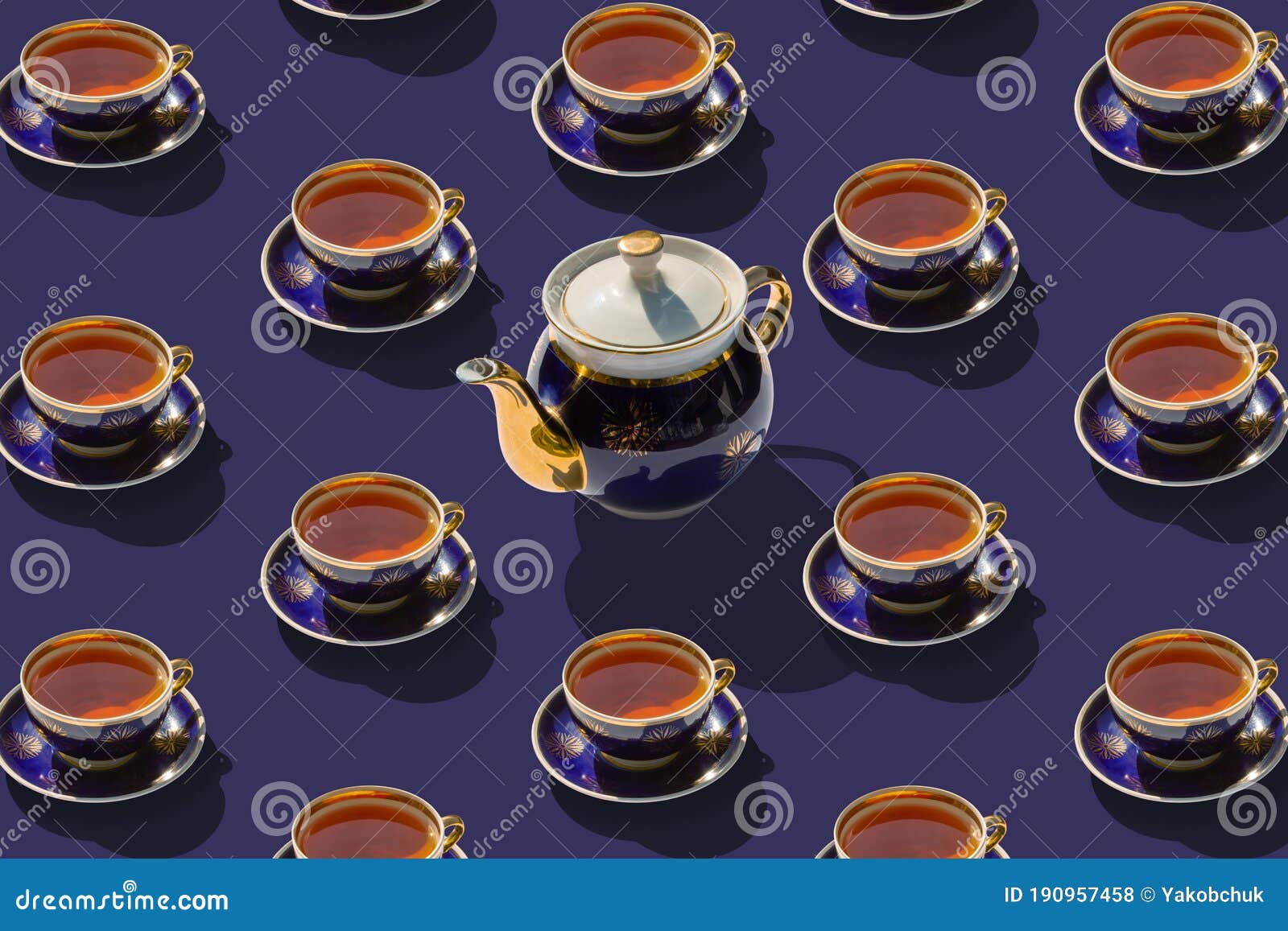 Tea ware stock photo. Image of drink, cafe, flat, brew - 190957458