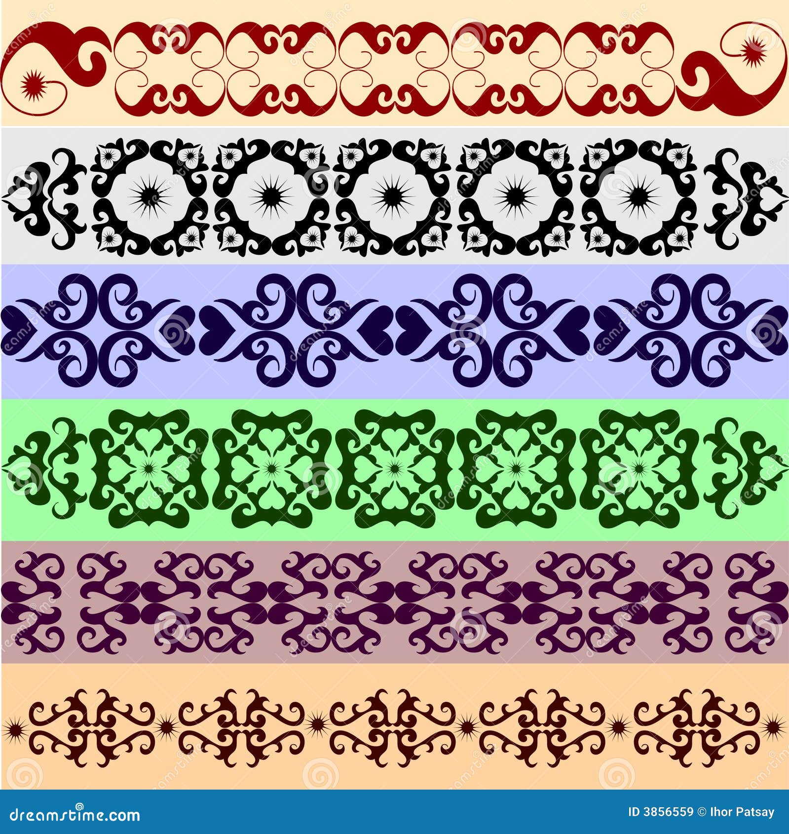 Many decorative elements stock vector. Illustration of scroll - 3856559