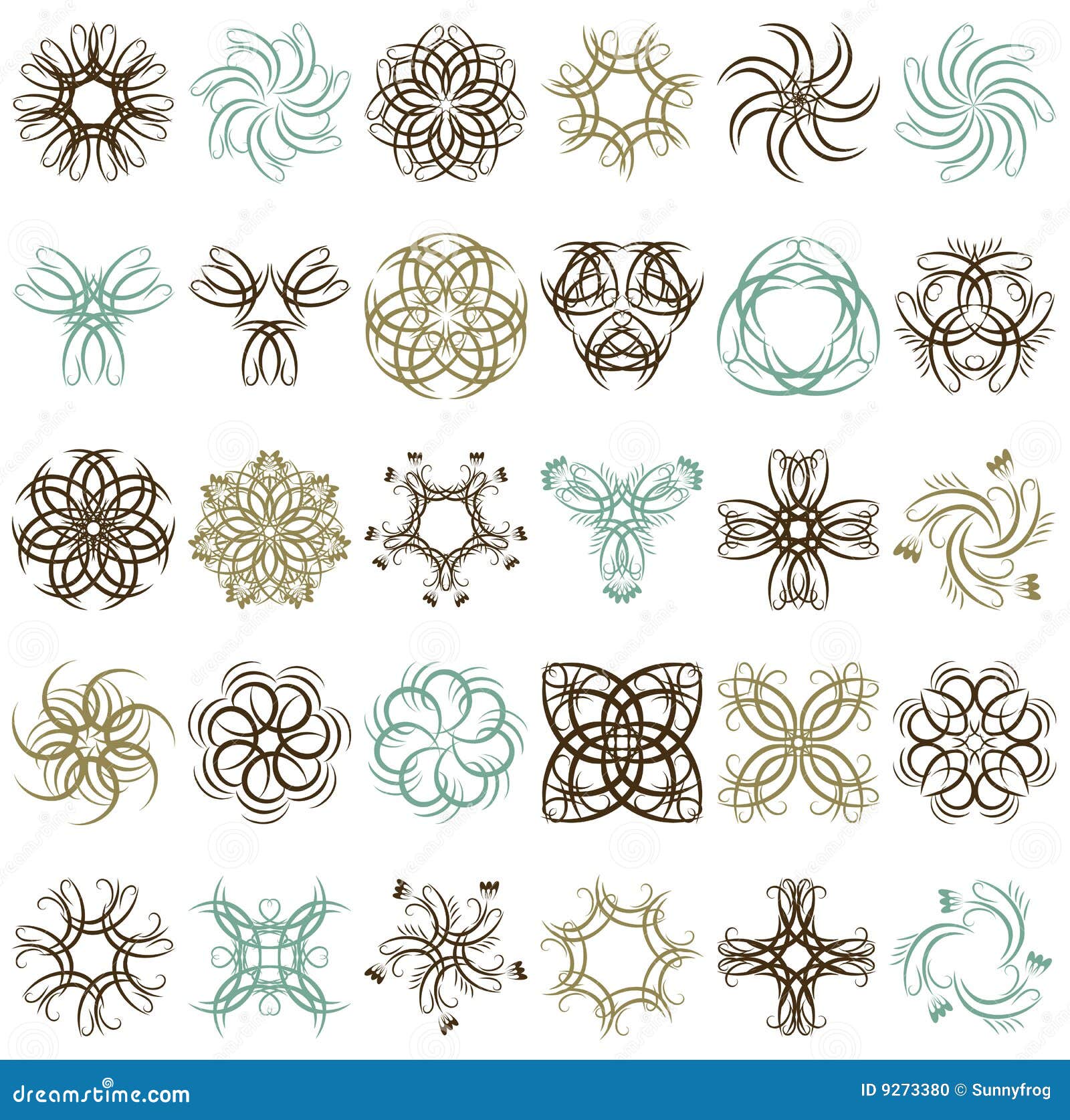 Many Decorative Elements, Vector Stock Vector - Illustration of graphic ...