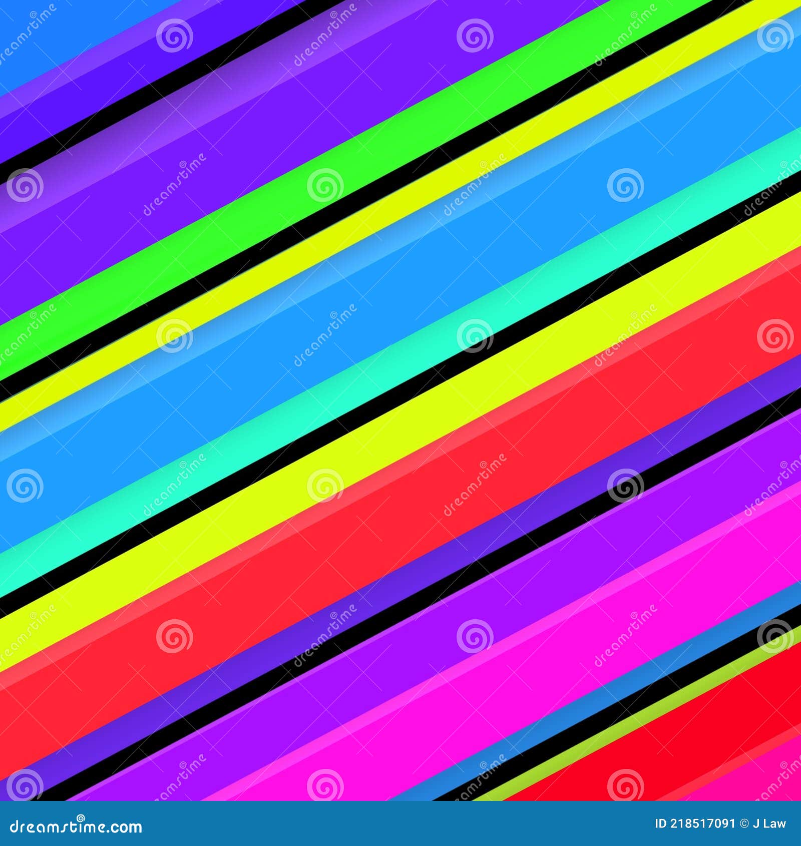 Many Diagonal Striped Rainbow Coloured Stock Illustration ...