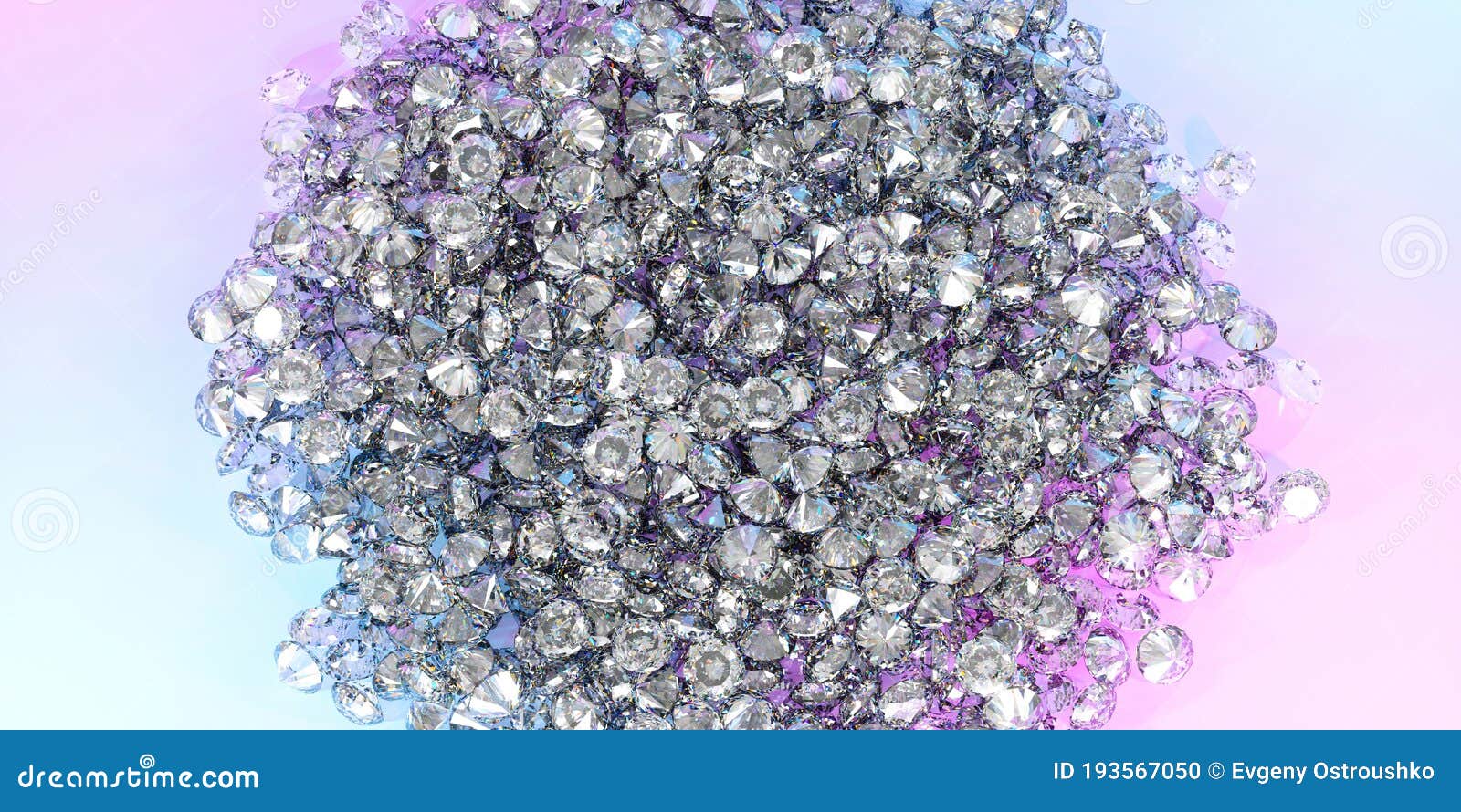 Many Diamonds Lying in a Big Pile Stock Illustration - Illustration of ...