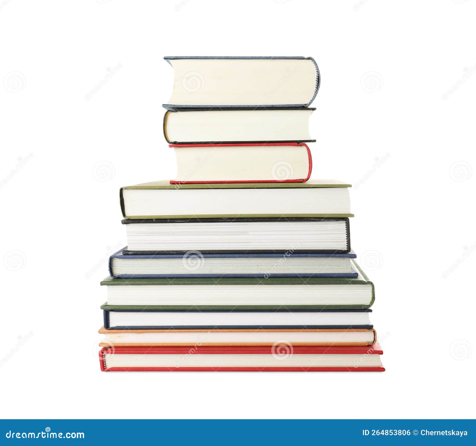 Many Different Books Stacked on White Background Stock Photo - Image of ...