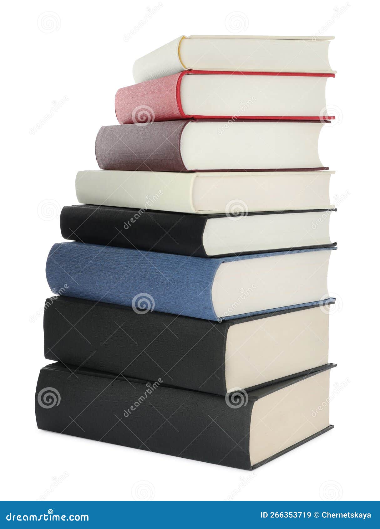 Many Different Books Stacked on White Background Stock Image - Image of ...