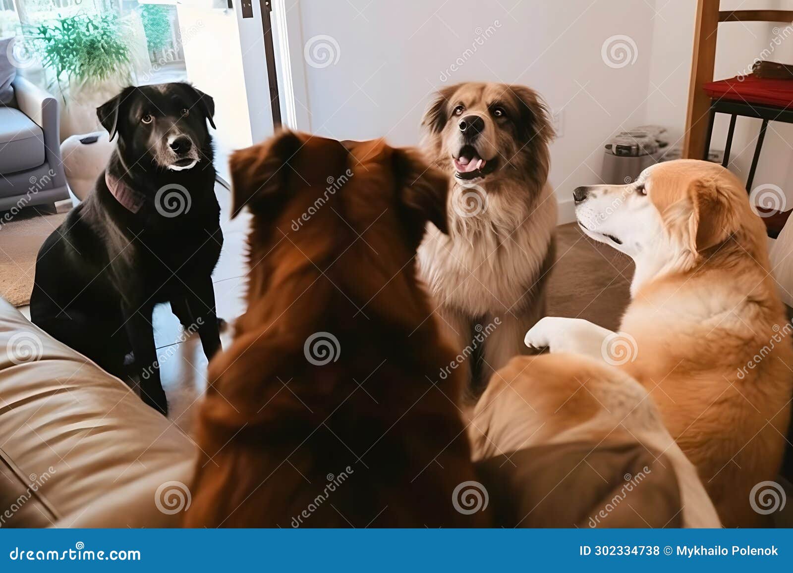 Many Different Breeds of Dogs. Neural Network AI Generated Stock Photo ...