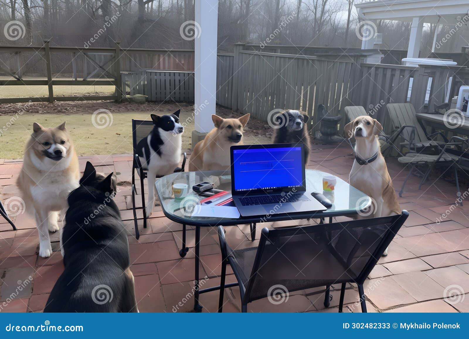 Many Different Breeds of Dogs. Neural Network AI Generated Stock Image ...