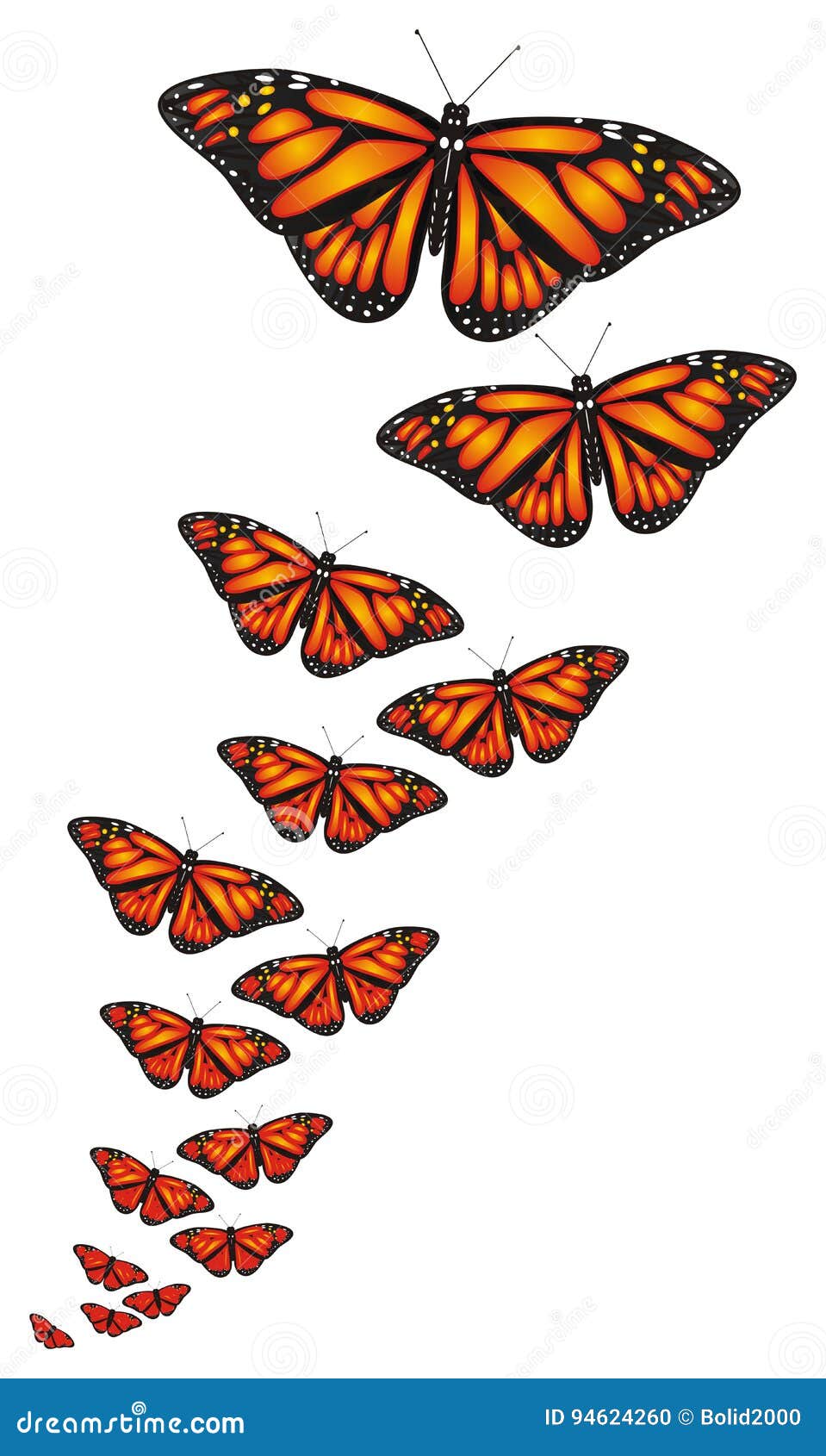 Many different butterflies stock illustration. Illustration of flower ...