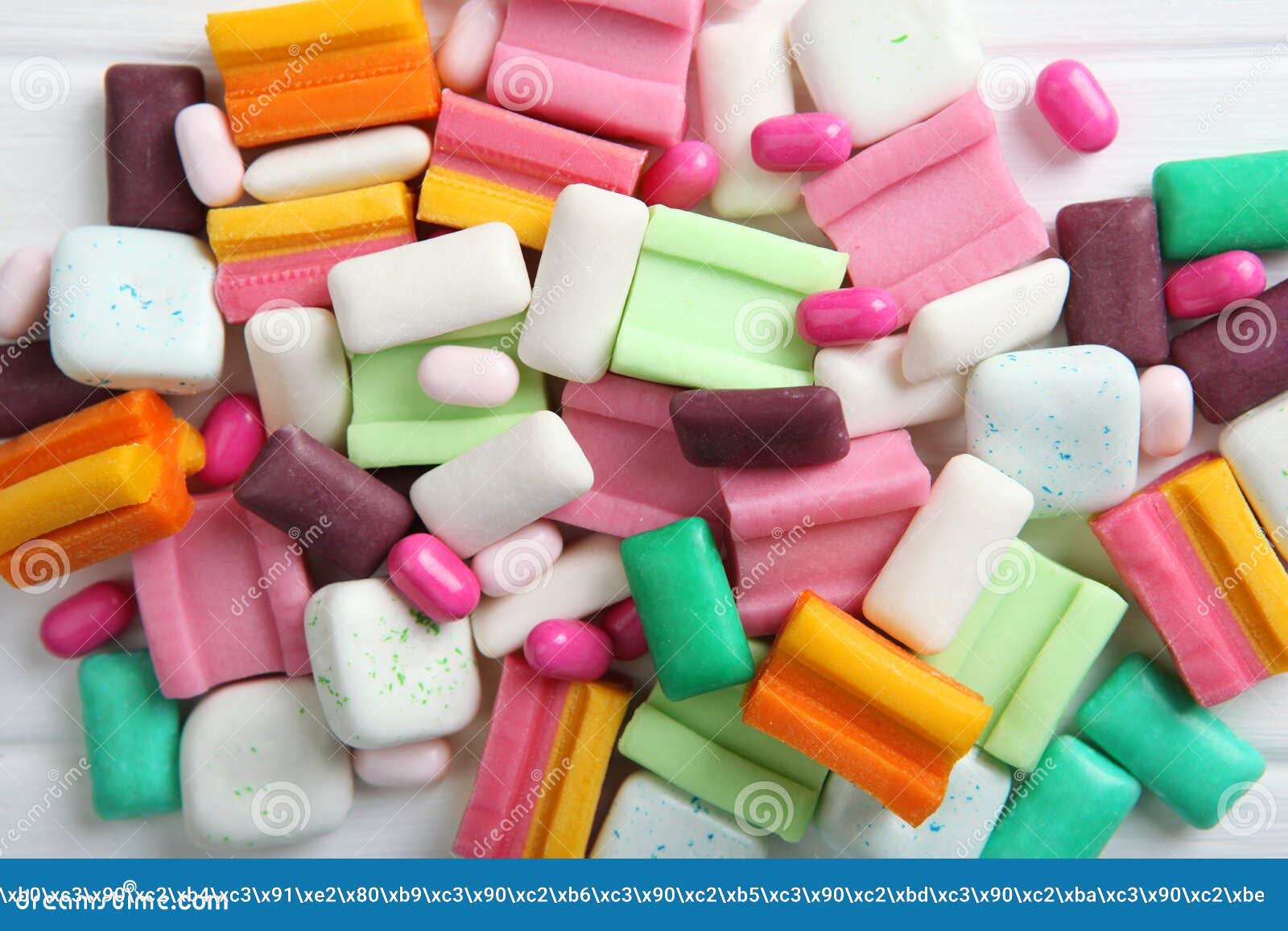 Many Different Chewing Gums on the Table Stock Image - Image of dentist ...