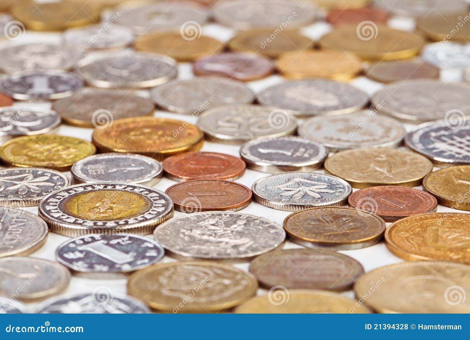 Many Different Coins Collection Stock Photo - Image of dimes, materials ...