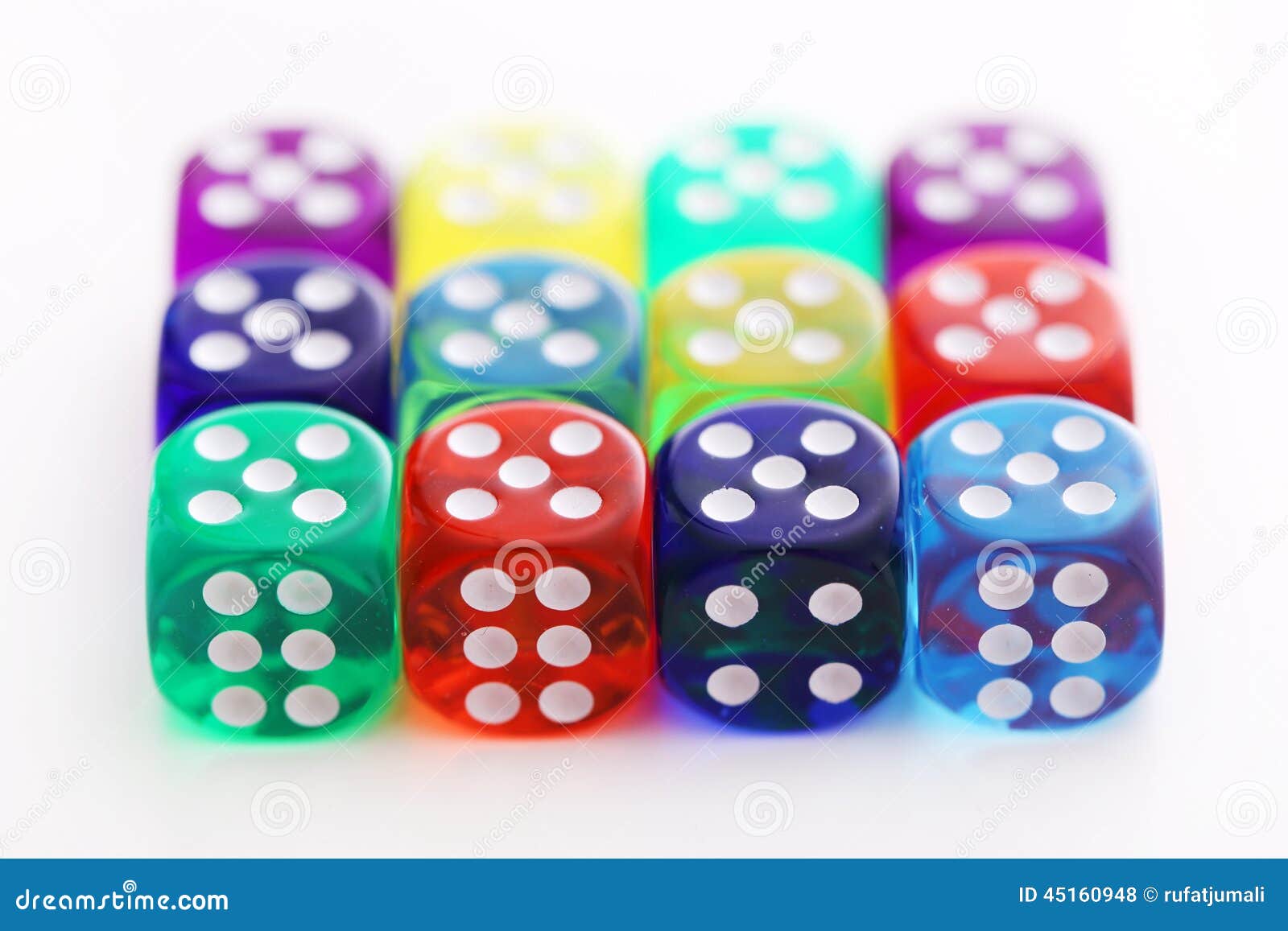 Many Different Colored Dice Stock Photo - Image of gaming, background ...
