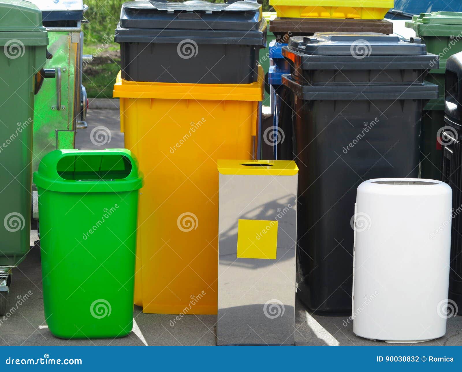 Colorful Garbage Bins Stock Image | CartoonDealer.com #71681995