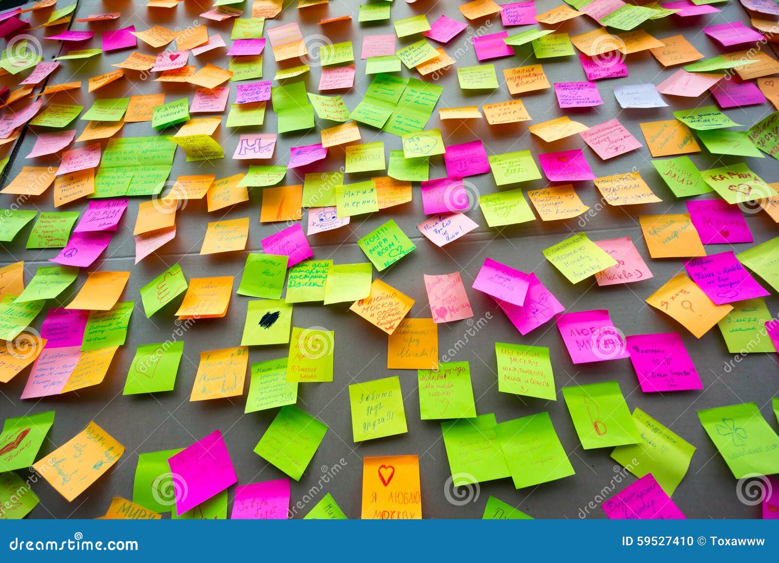 Many Different Colors Paper Notes Stock Photo - Image of reminder ...