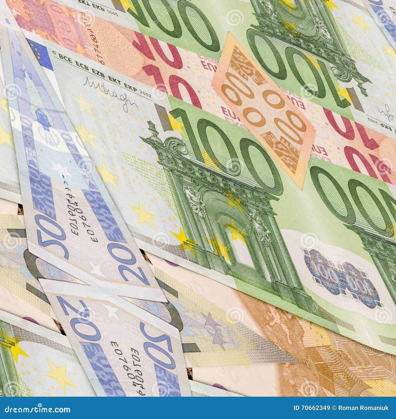 Many Different Euro Bills. Back Side Stock Image - Image of commerce ...