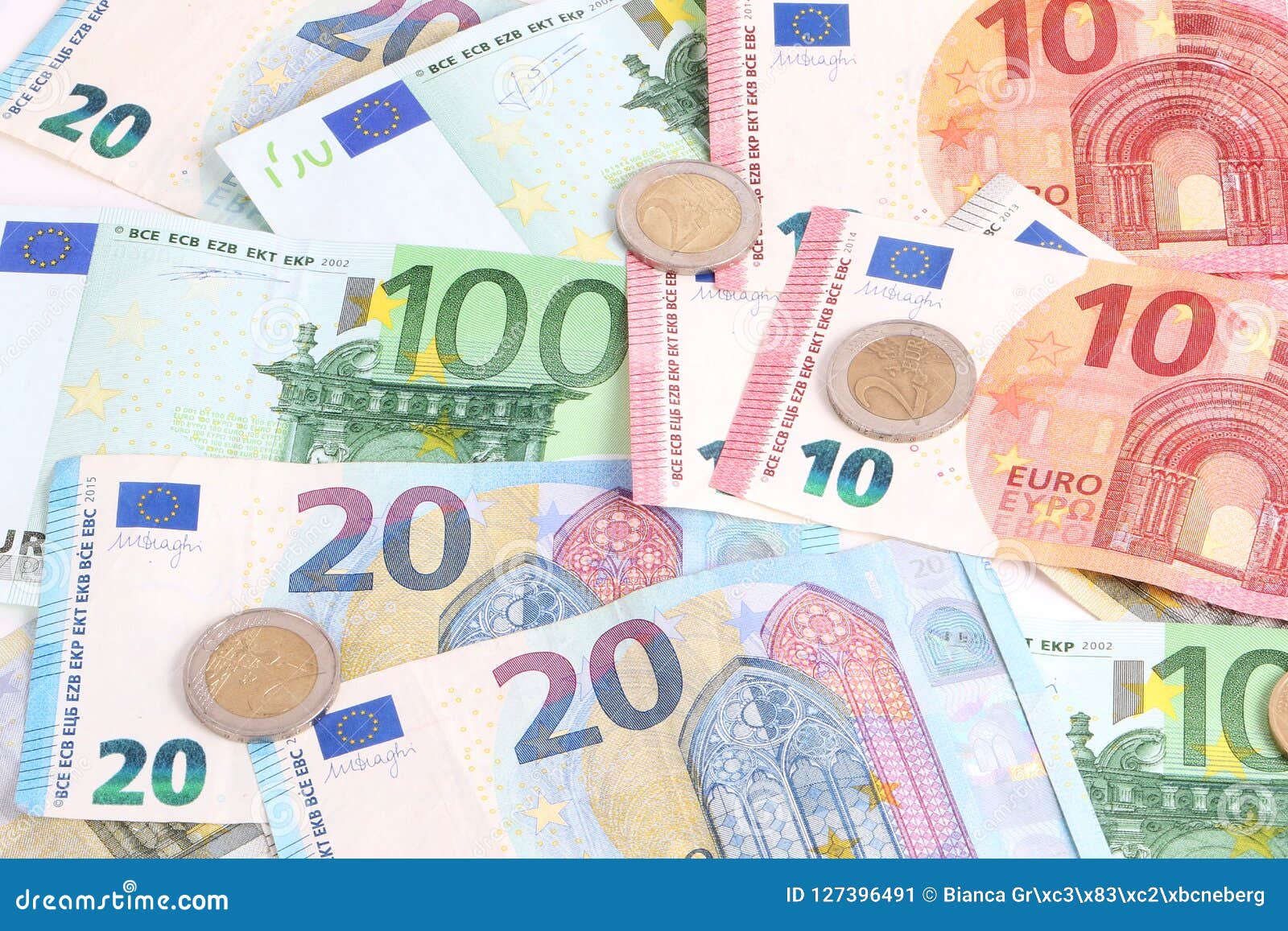 Many Different Euros in the Studio Stock Image - Image of heap, concept ...