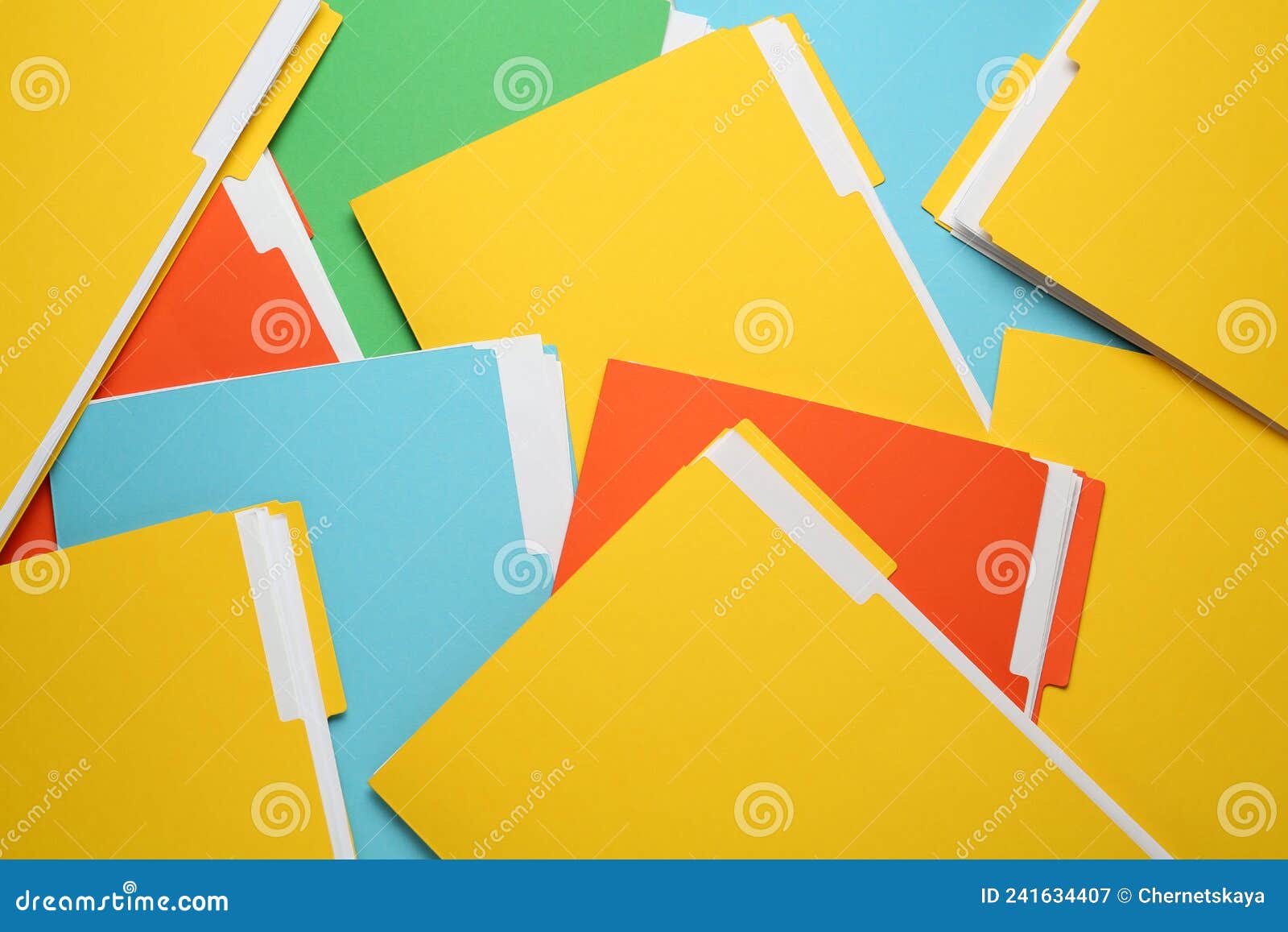Many Different Files with Documents As Background, Top View Stock Image ...