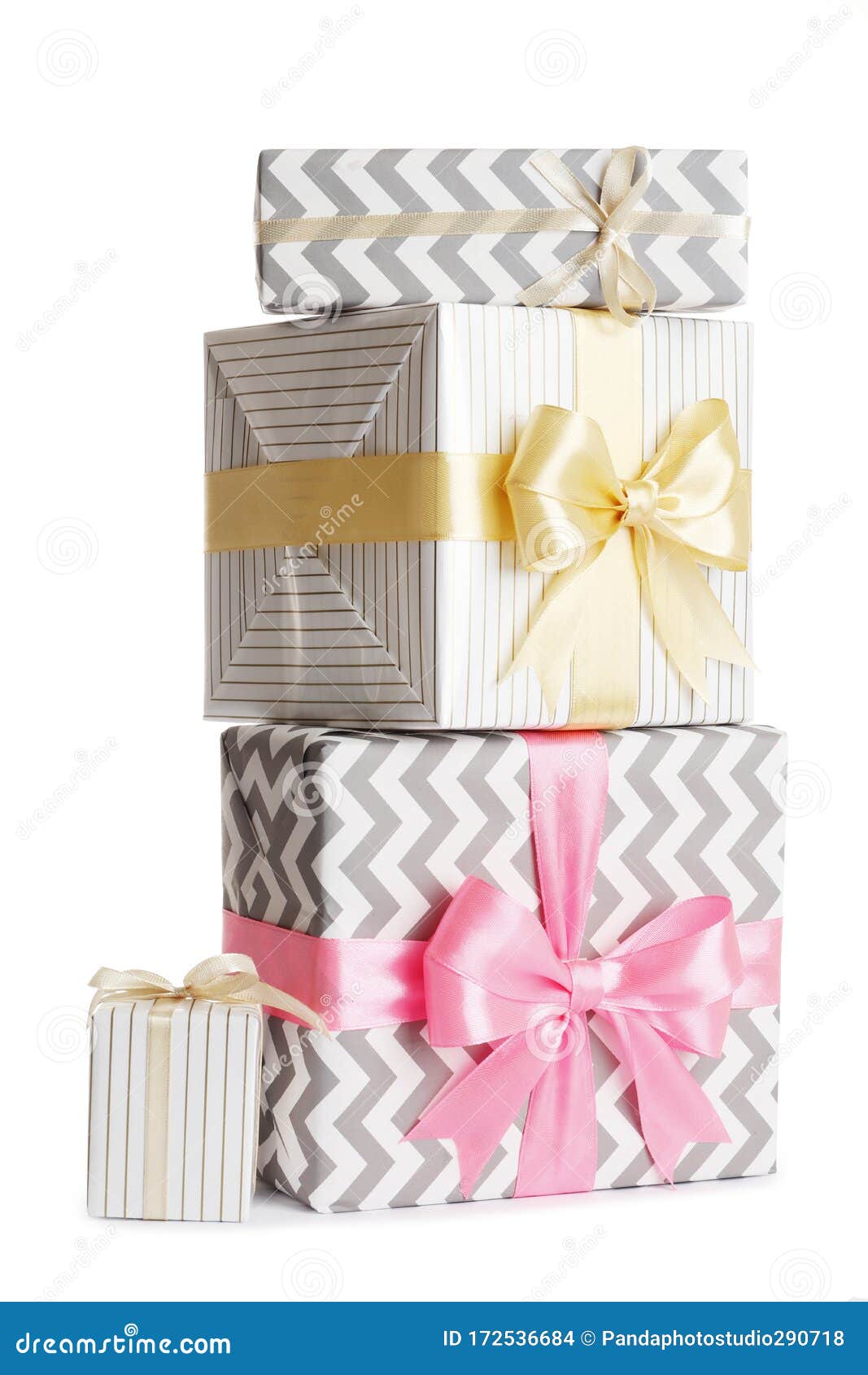 Many Different Gift Boxes Isolated on White Stock Photo - Image of ...