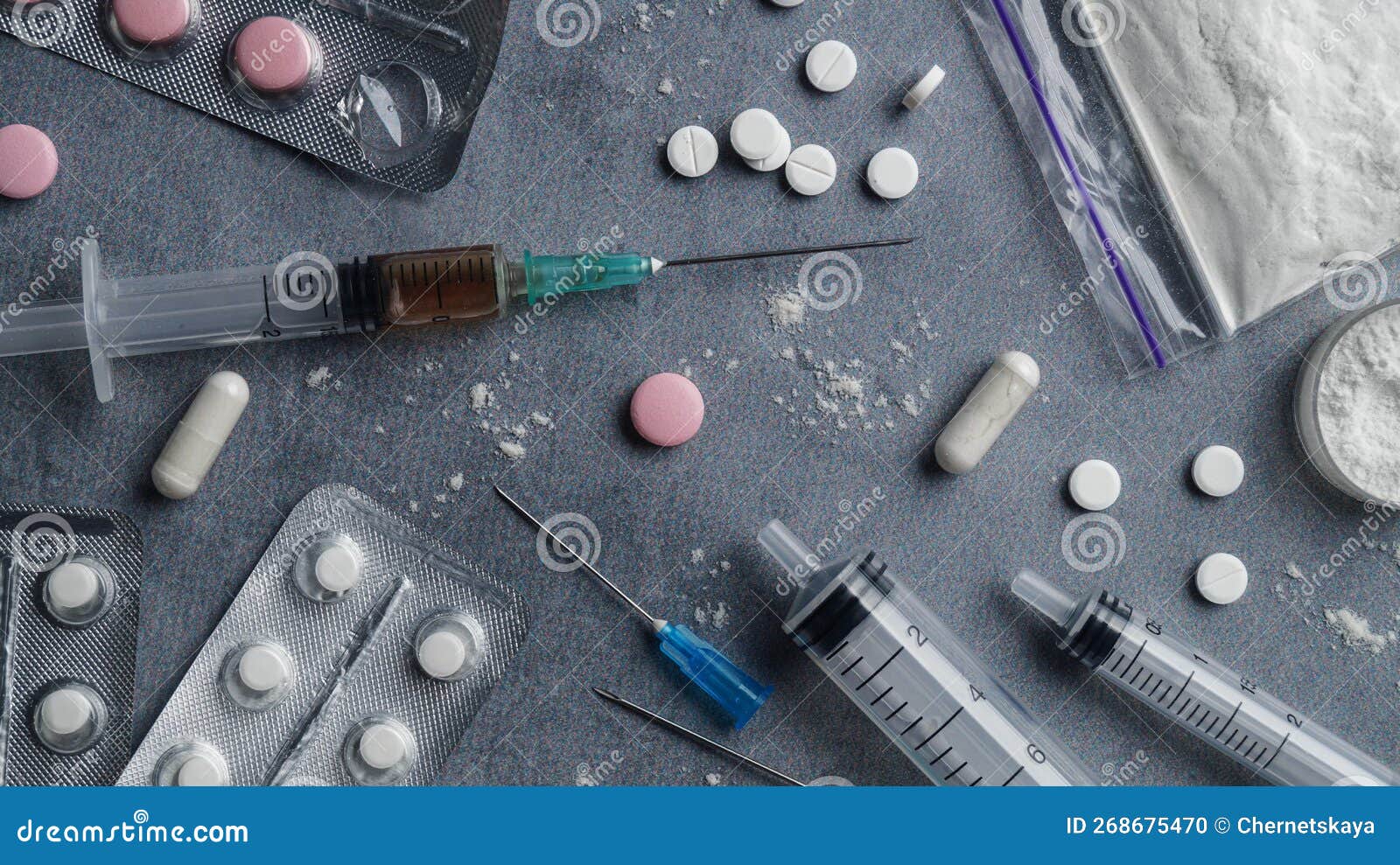 Many Different Hard Drugs on Light Grey Table Stock Photo - Image of ...