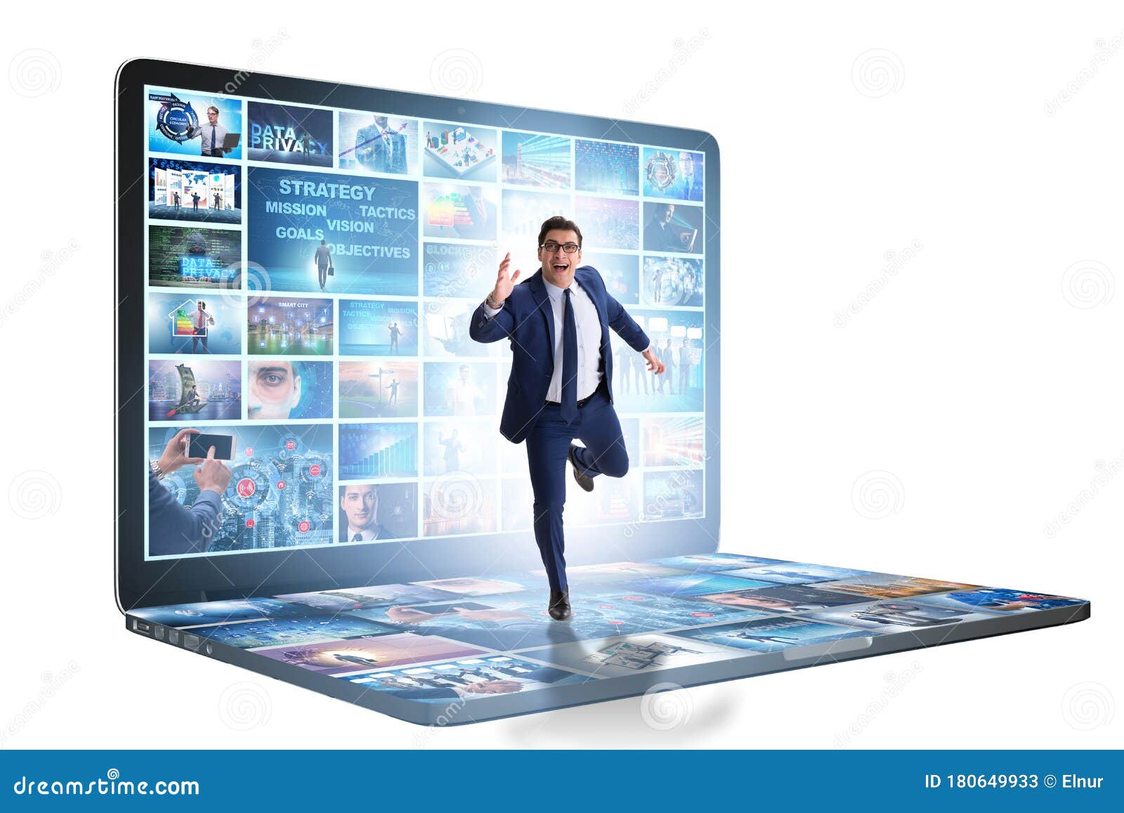 Many Different Images in Video Streaming Concept Stock Image - Image of ...